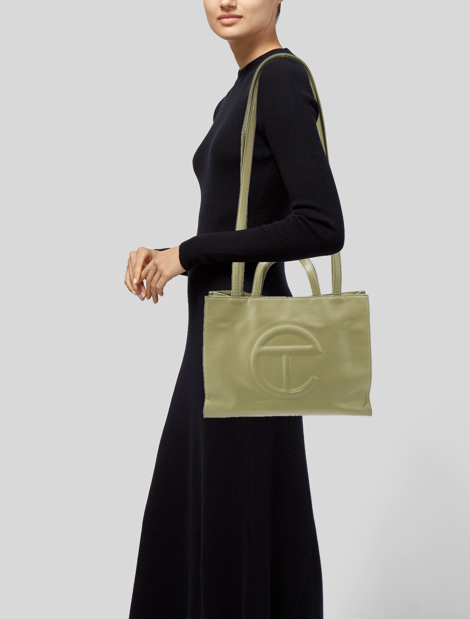 Telfar Medium Drab Shopping Bag - Green Totes, Handbags - WTELG28699 ...
