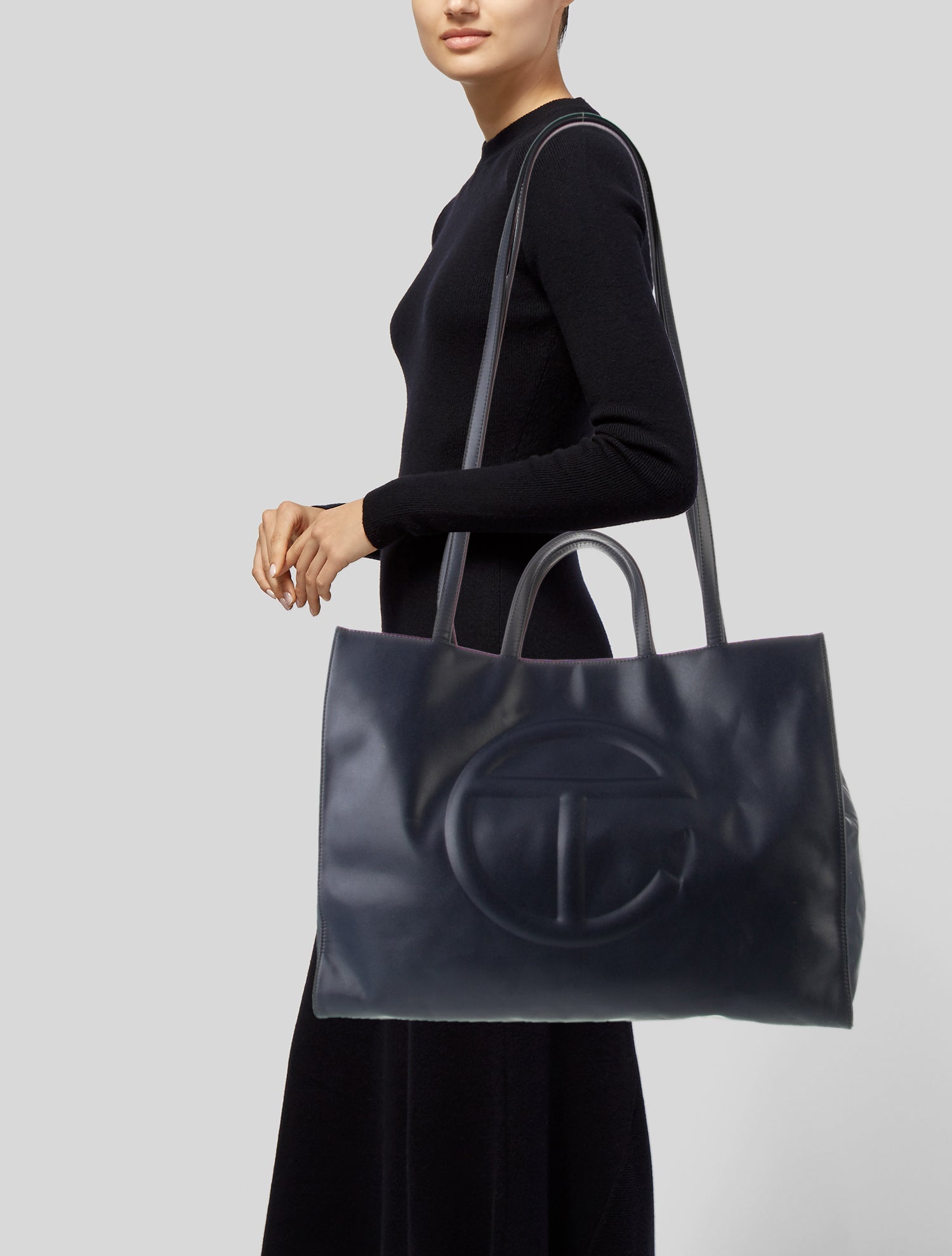 Telfar Large 'Navy' Shopping Tote - Blue Totes, Handbags - WTELG28953 ...