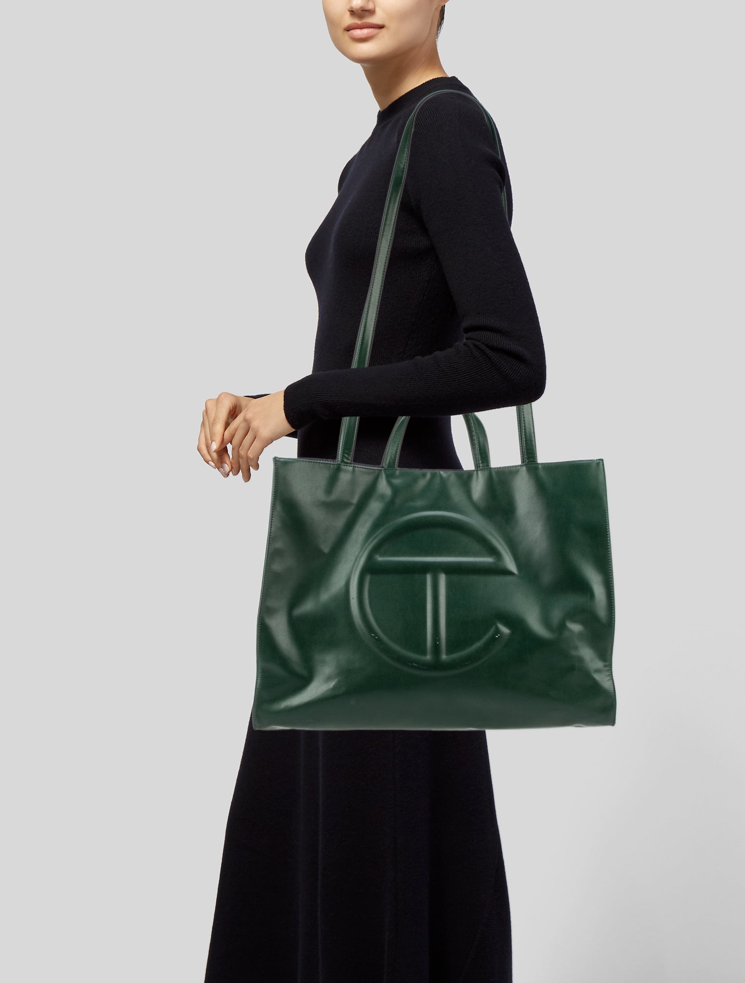 Telfar Large Dark Olive Shopping Bag - Green Totes, Handbags ...