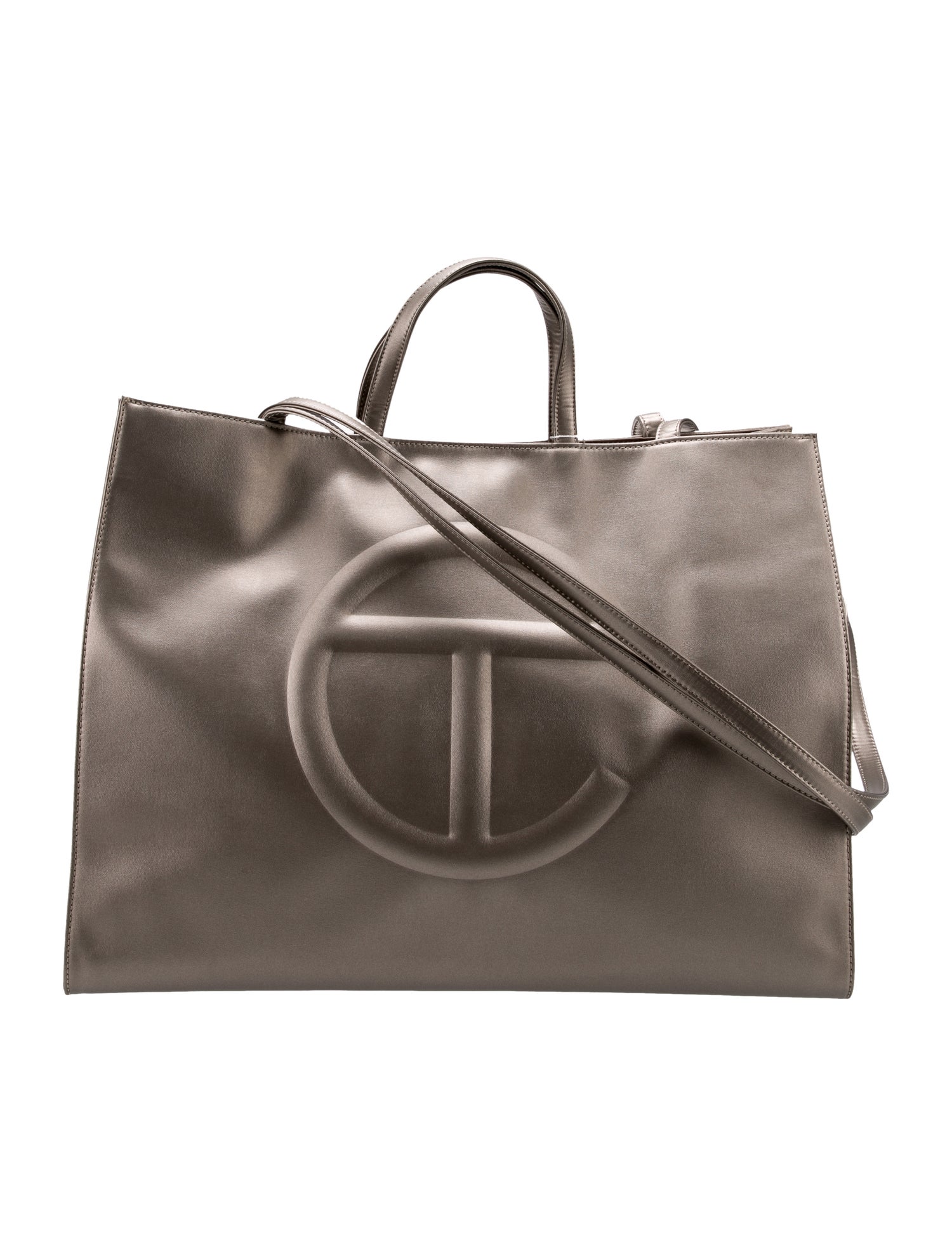 Telfar Large Bronze Shopping Tote w/Tags - Gold Totes, Handbags ...