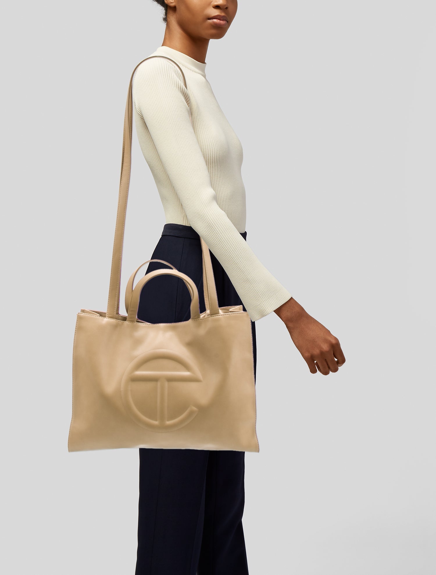 Telfar Medium Cream Shopping Bag - Neutrals Totes, Handbags ...