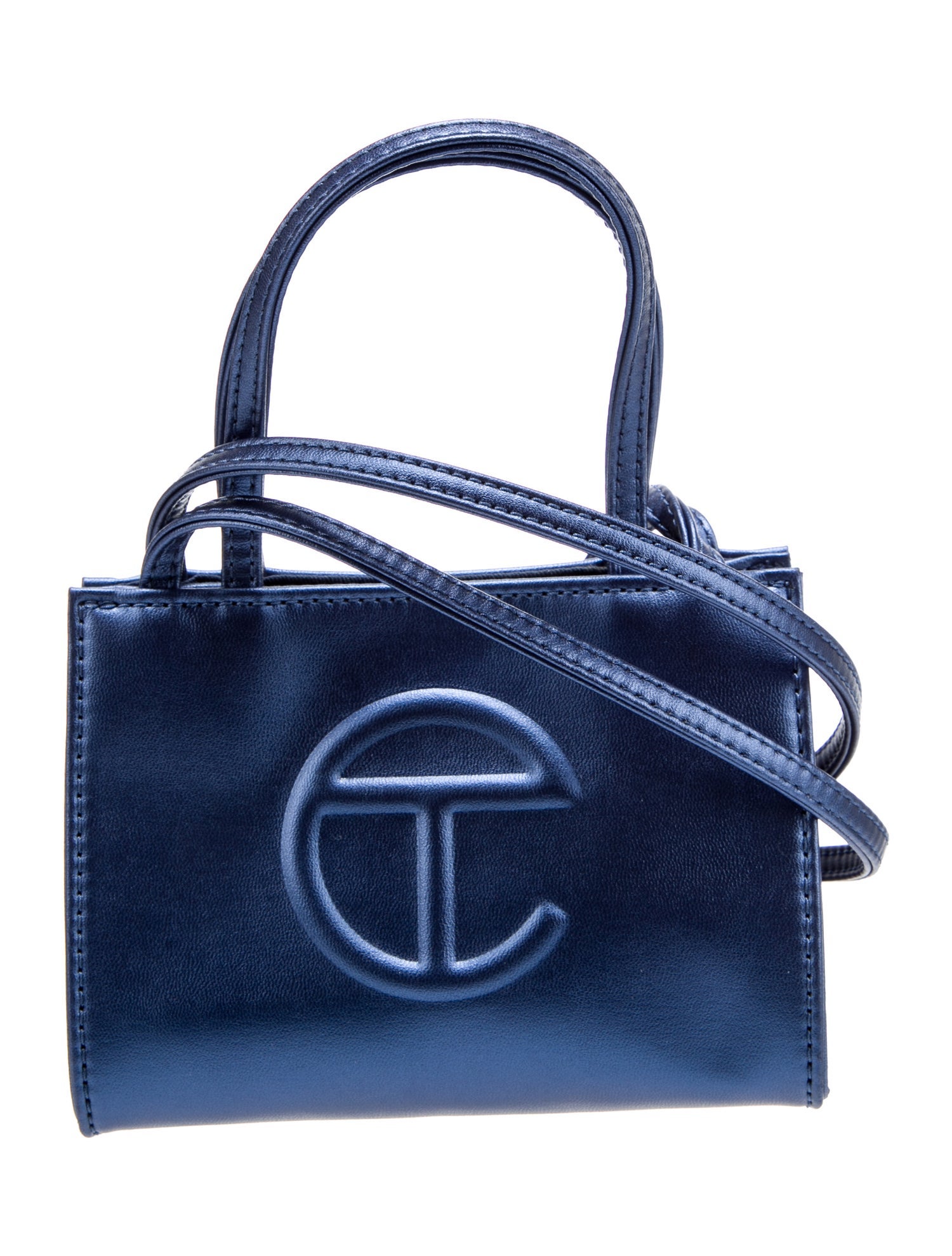 Telfar Small Cobalt Shopping Bag - Blue Mini Bags, Handbags ...