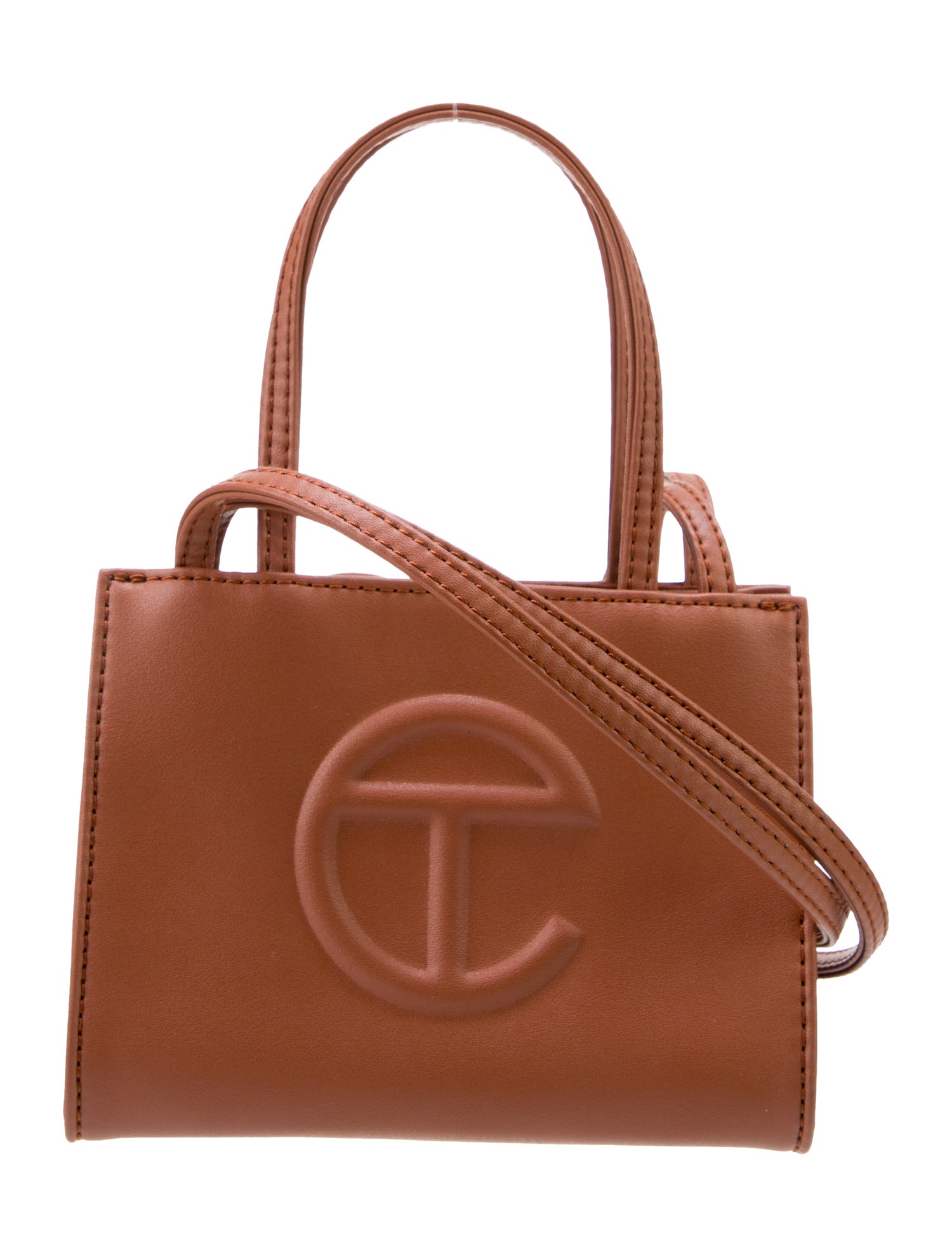 Telfar Small Tan Shopping Bag - Brown Totes, Handbags - WTELG29476 ...