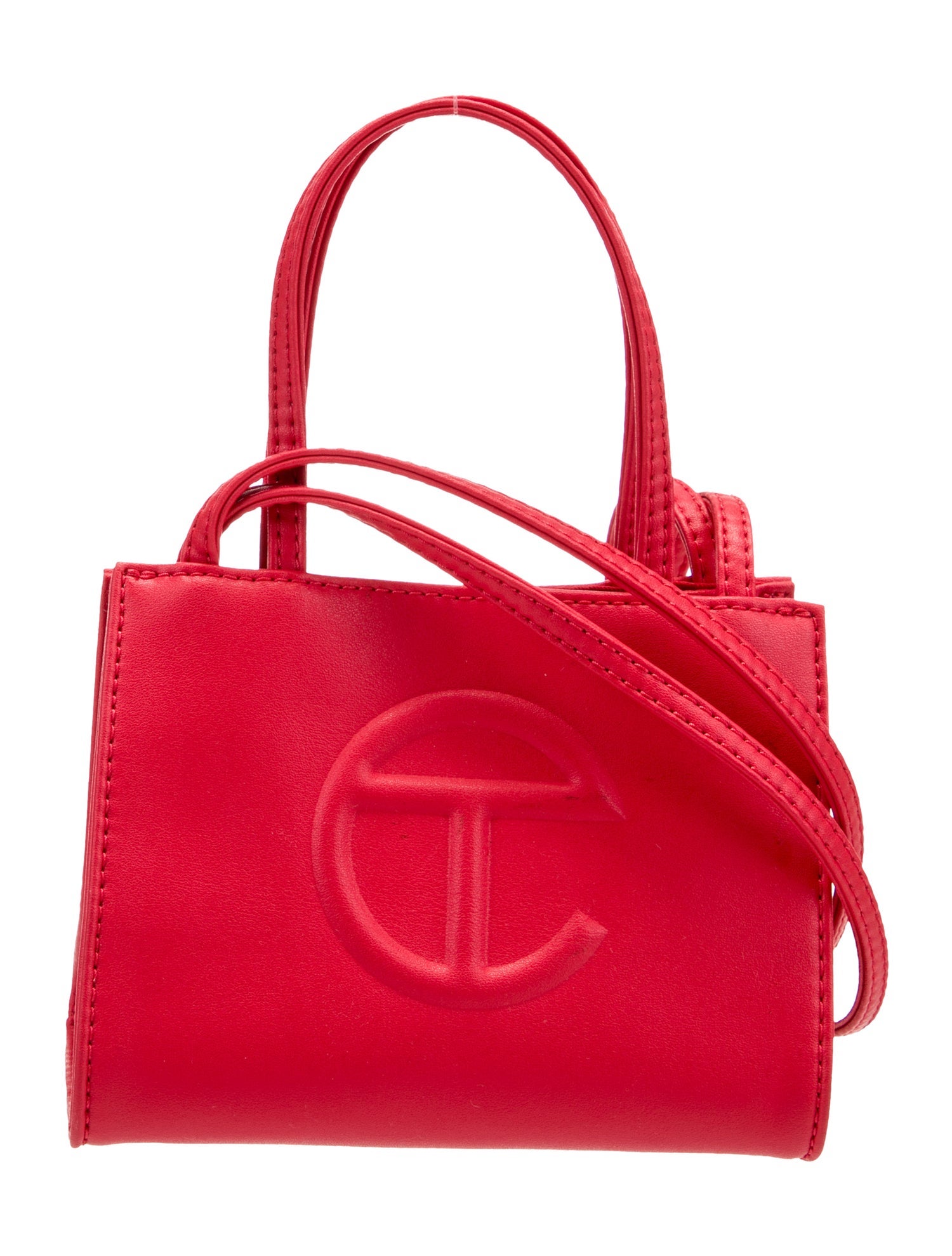 Telfar Small Red Shopping Bag - Red Mini Bags, Handbags - WTELG29528 ...