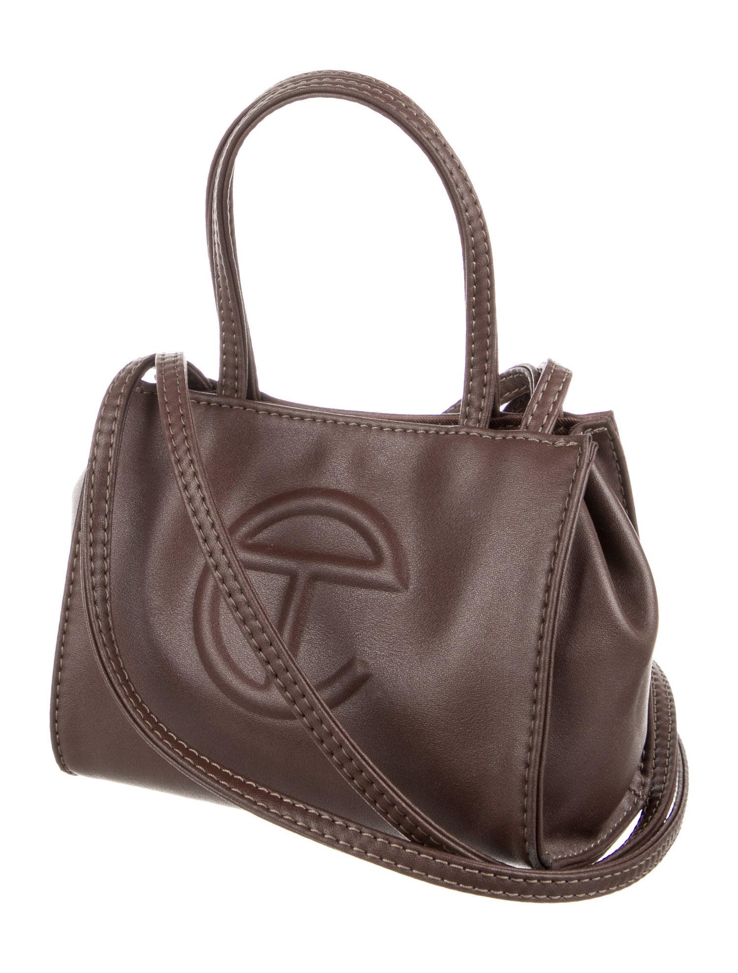 Telfar Vegan Leather Small Tote - Brown Totes, Handbags - WTELG29625 ...