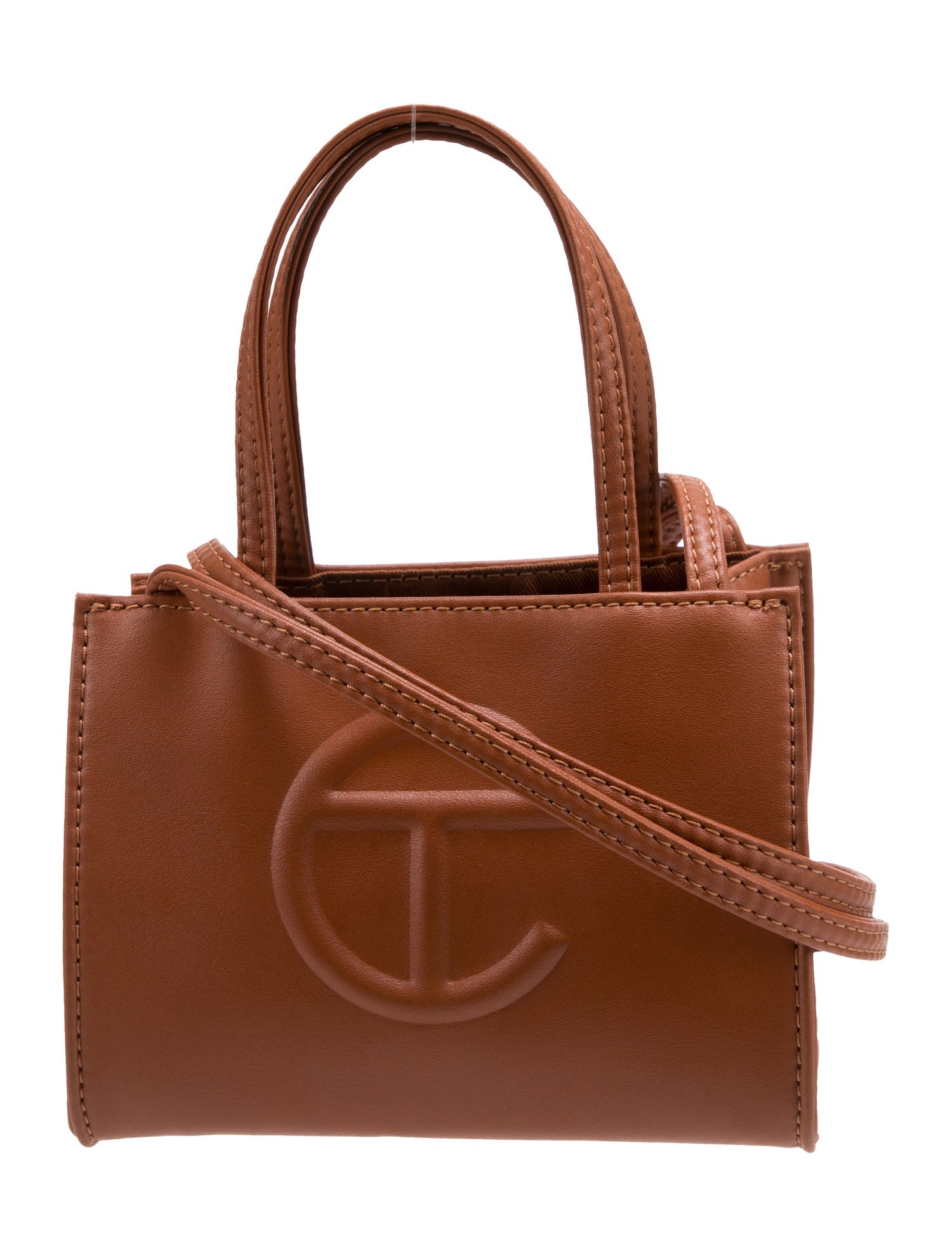 Telfar Small Tan Shopping Bag - Brown Totes, Handbags - WTELG29870 ...