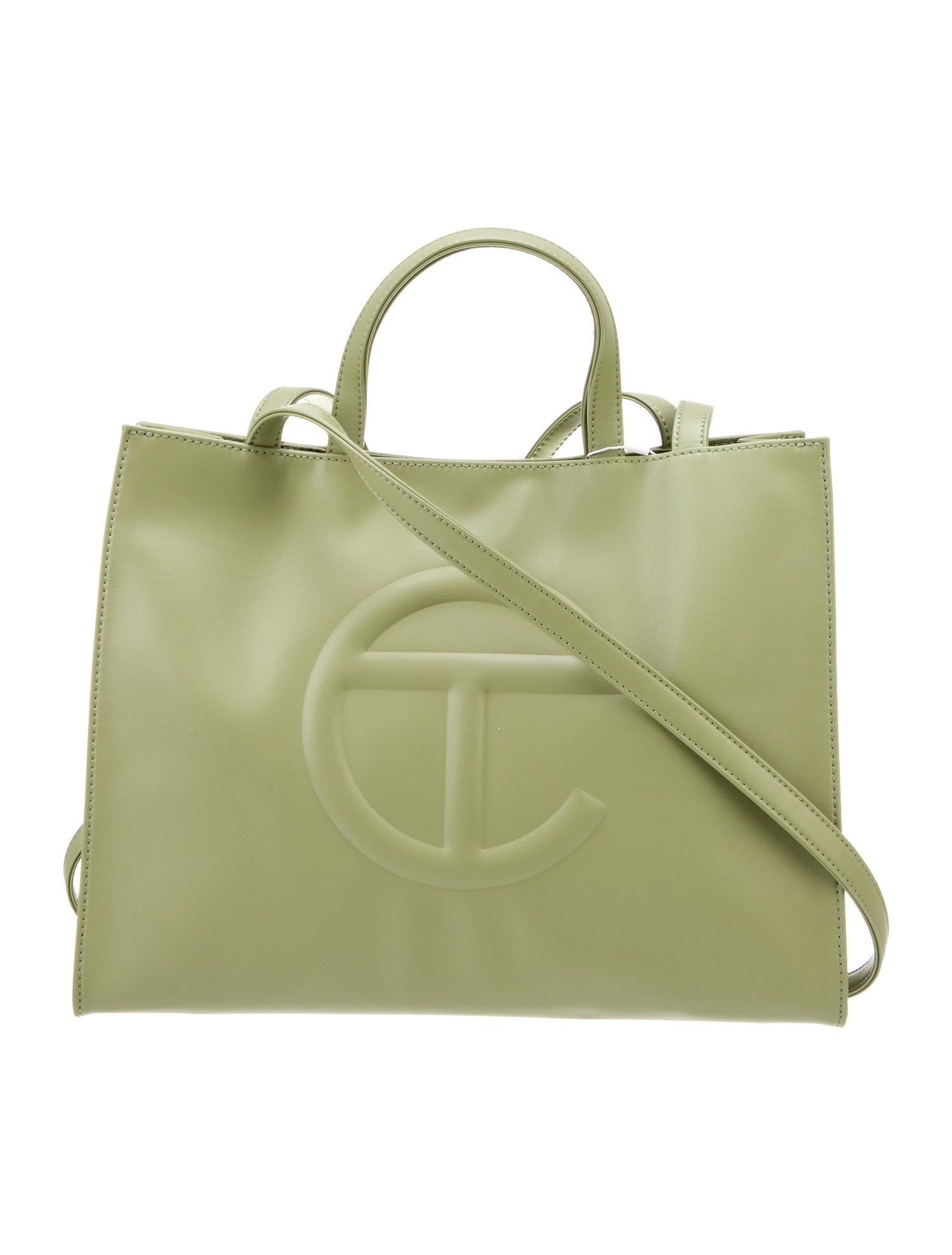 Telfar Medium Drab Shopping Bag w/Tags - Green Totes, Handbags ...