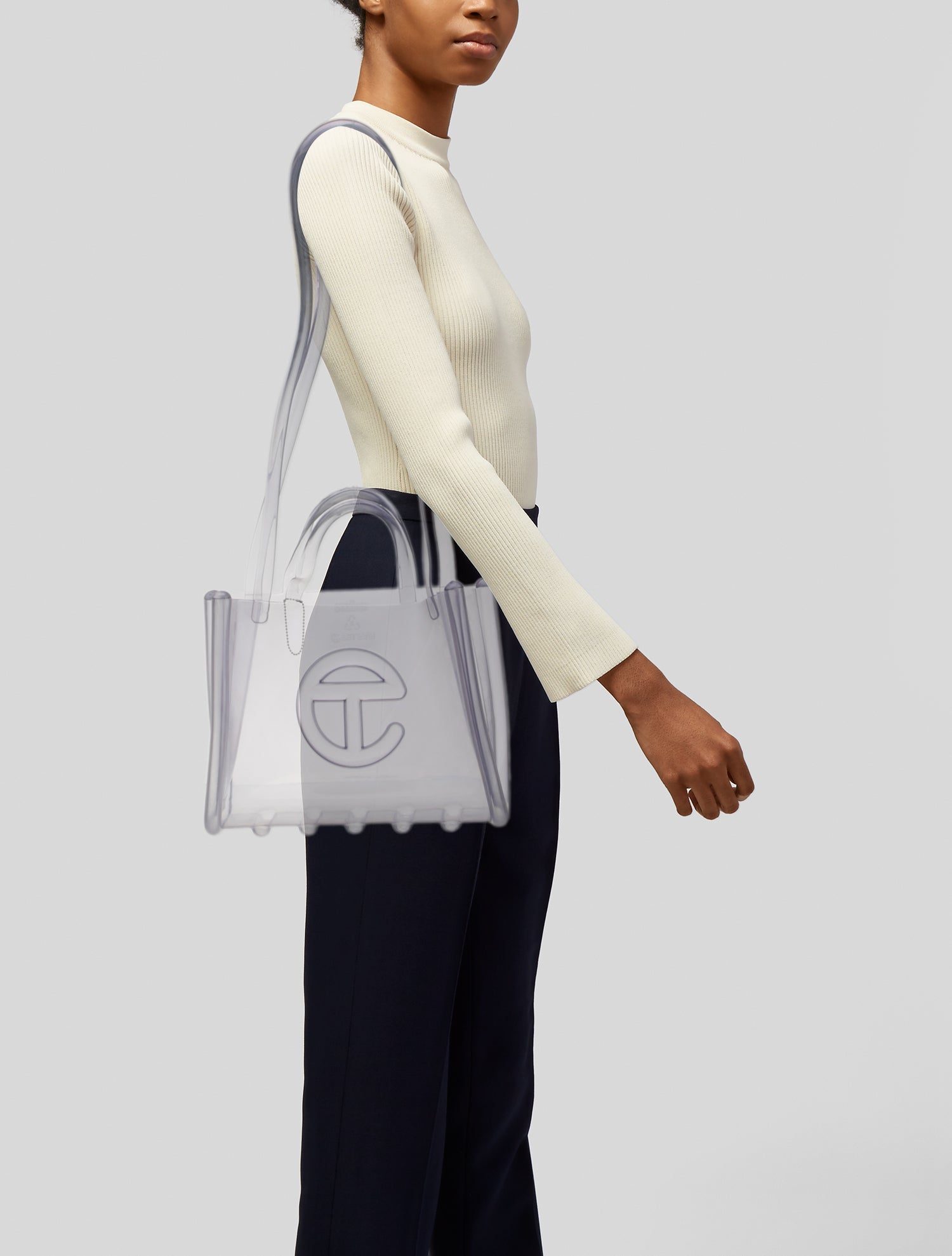 Telfar x TELFAR Medium Jelly Shopper - Clear Totes, Handbags ...