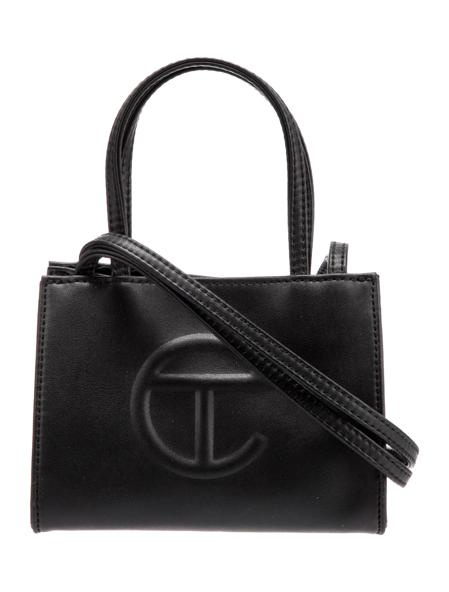 Telfar Small Black Shopping Bag - Black Mini Bags, Handbags ...