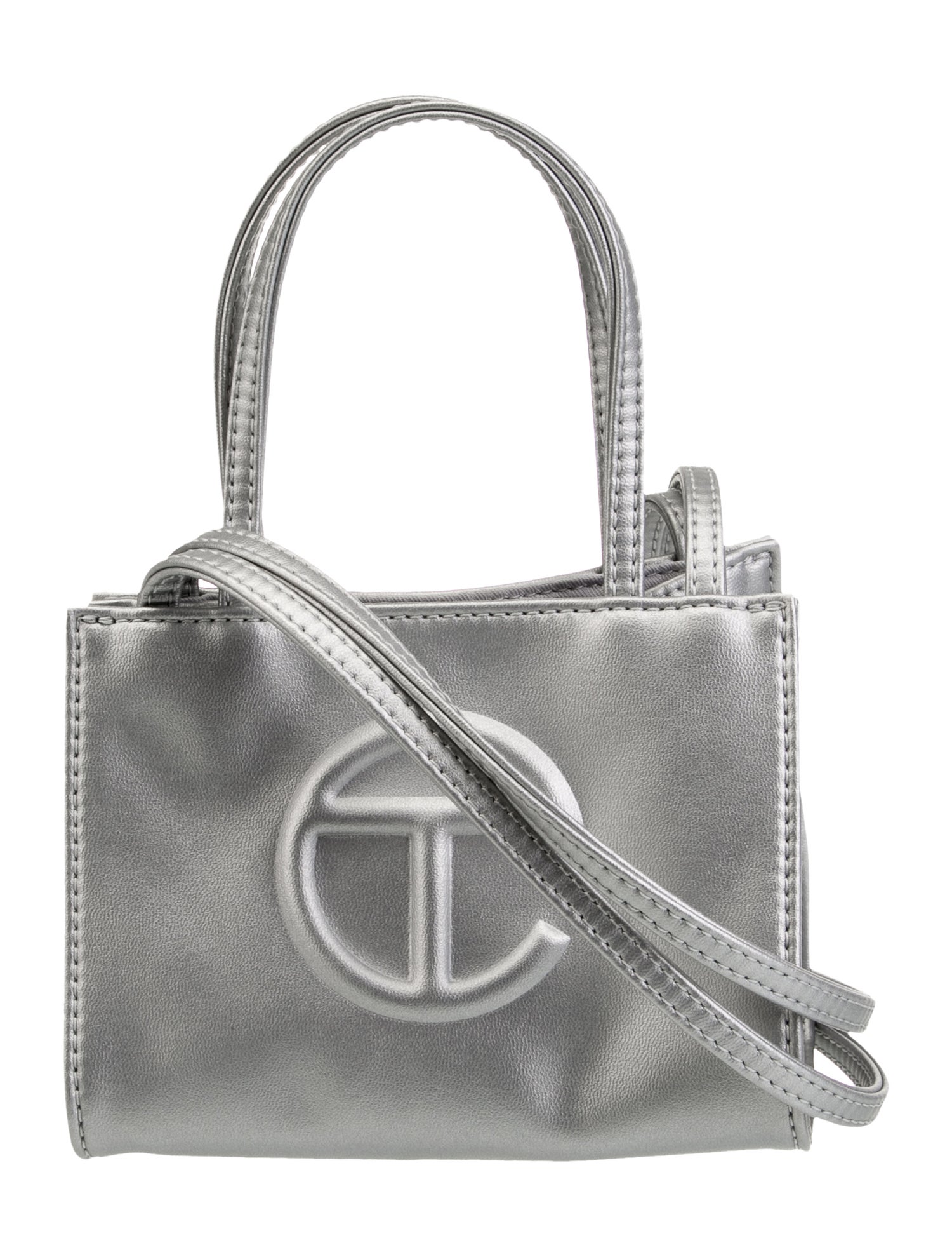 Telfar Vegan Leather Crossbody Bag - Metallic Crossbody Bags, Handbags ...