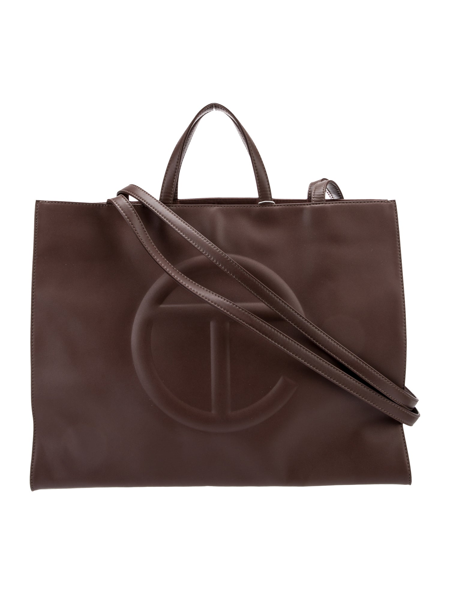 Telfar Vegan Leather Crossbody Bag w/ Tags - Brown Totes, Handbags ...