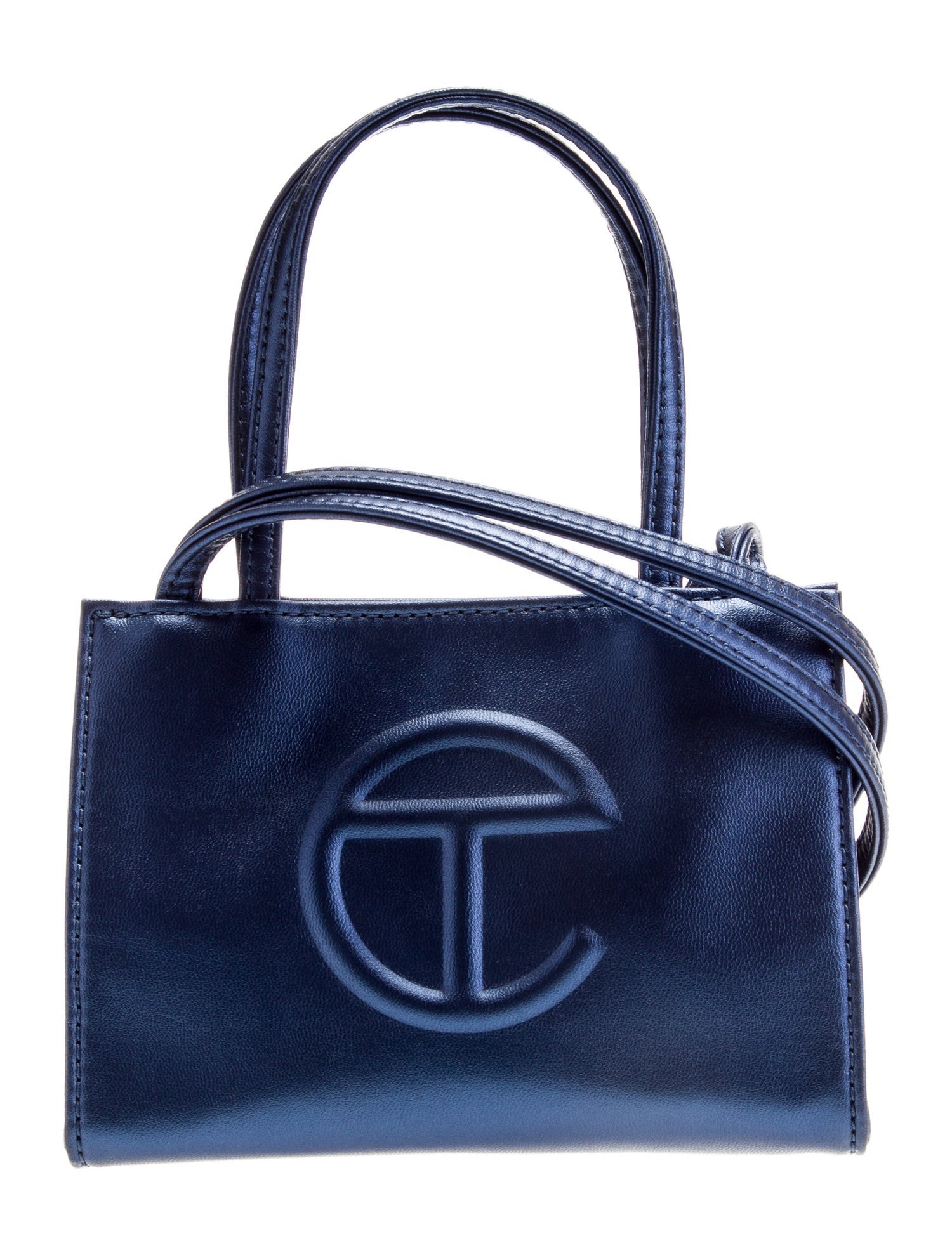 Telfar Vegan Leather Shoulder Bag - Blue Mini Bags, Handbags ...