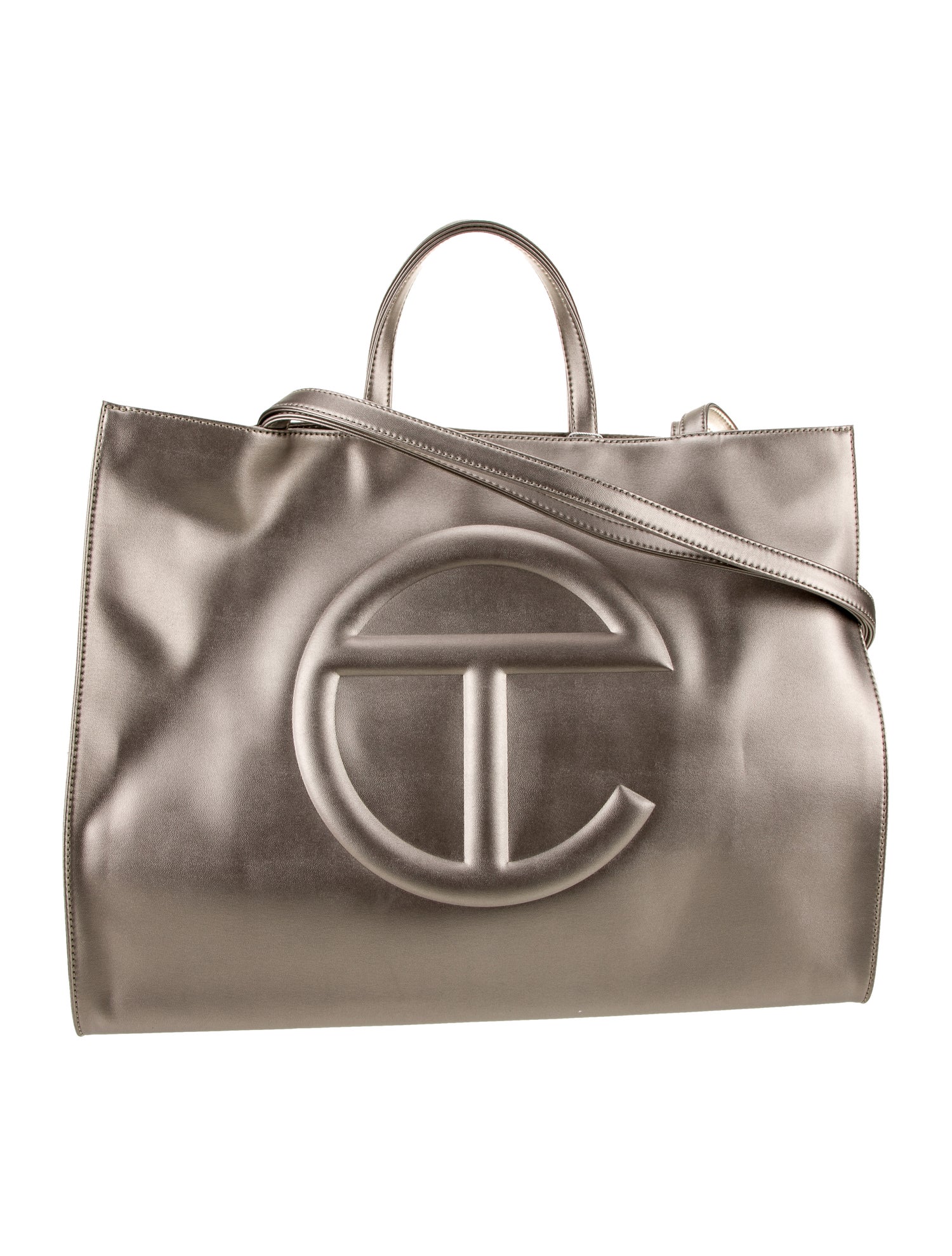 Telfar Vegan Leather Shoulder Bag w/ Tags - Metallic Totes, Handbags ...
