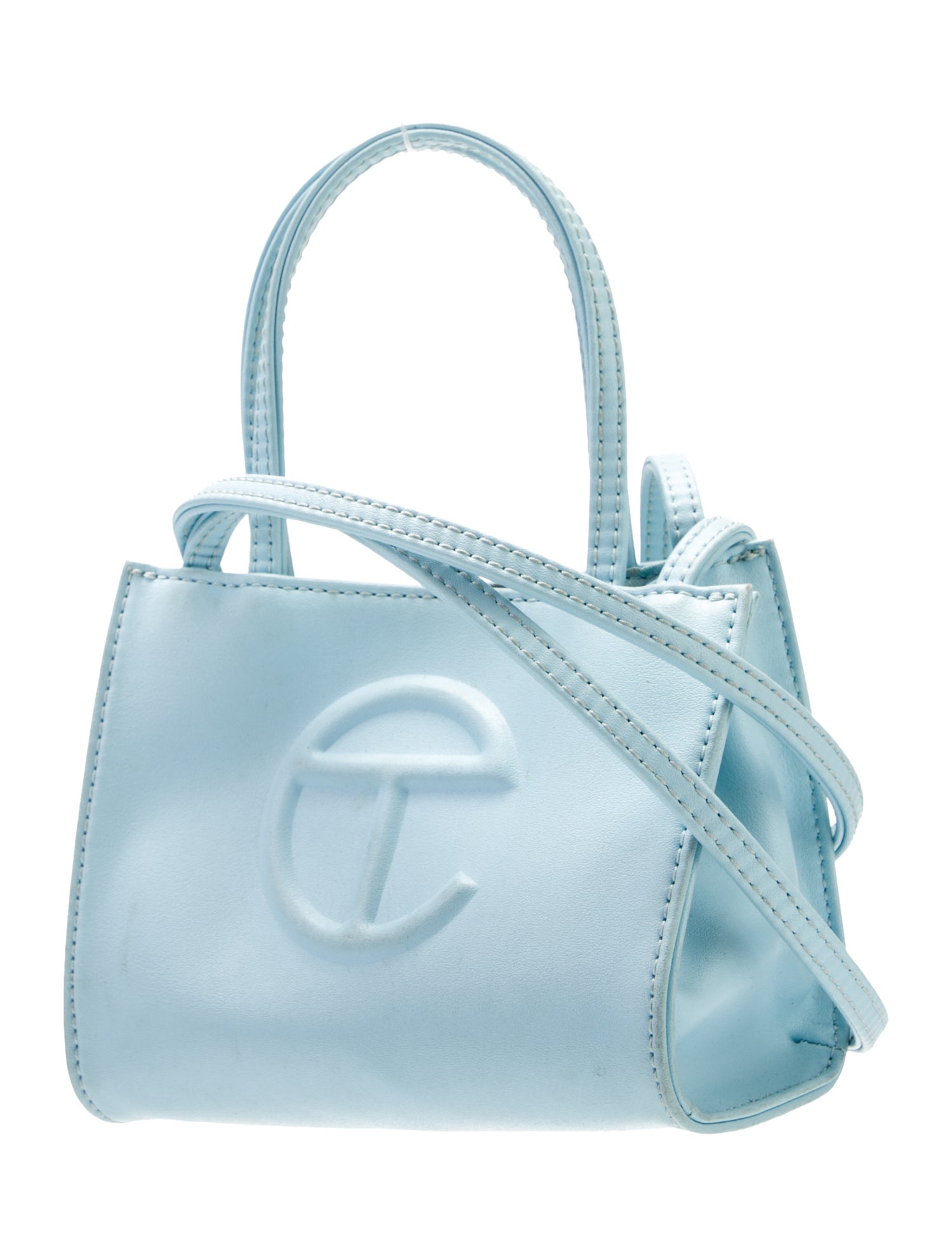 Telfar Vegan Leather Shoulder Bag - Blue Crossbody Bags, Handbags ...