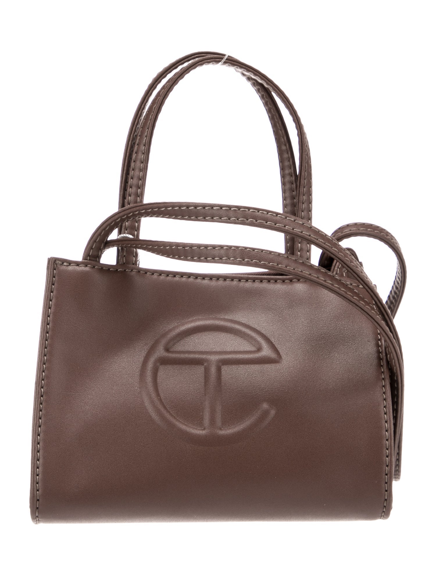 Telfar Vegan Leather Shoulder Bag w/ Tags - Brown Crossbody Bags ...