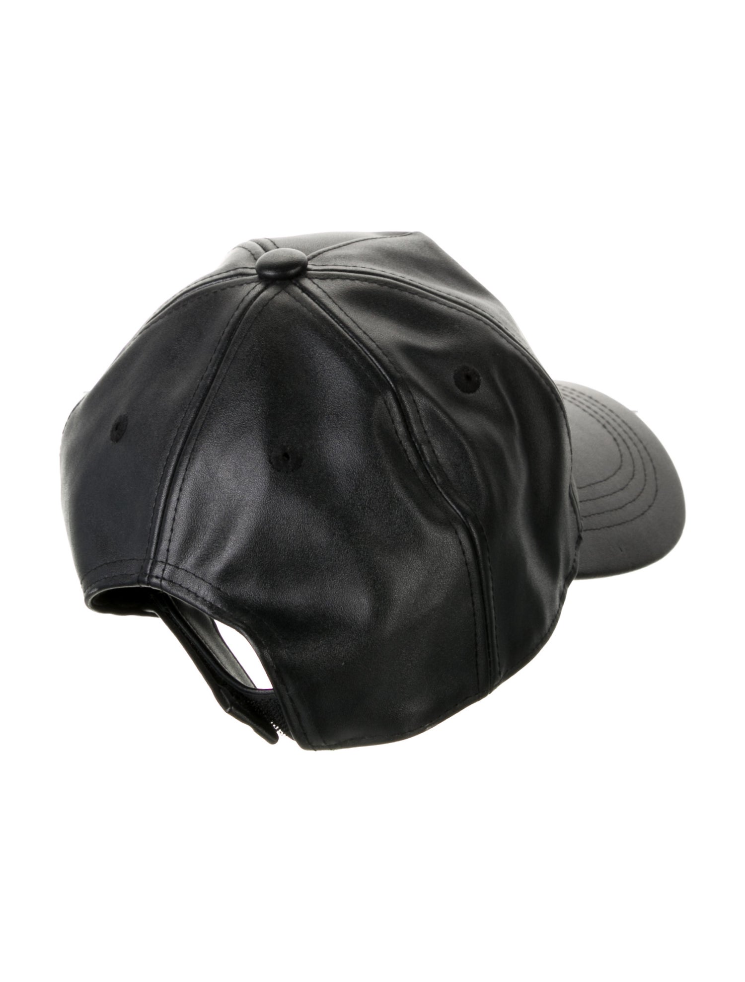 Burberry London Leather Baseball Cap - Black Hats, Accessories ...