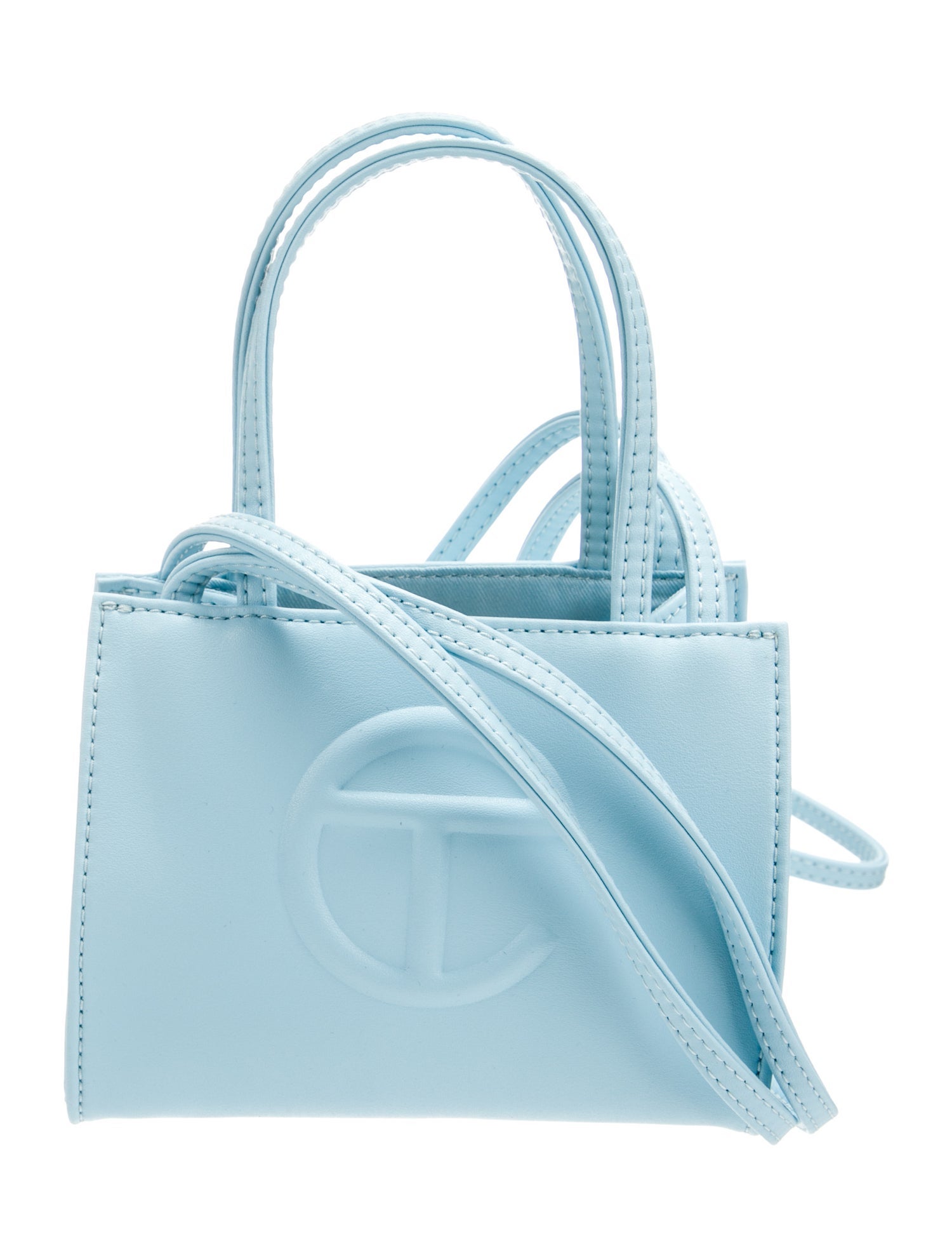 Telfar Vegan Leather Crossbody Bag w/ Tags - Blue Crossbody Bags ...