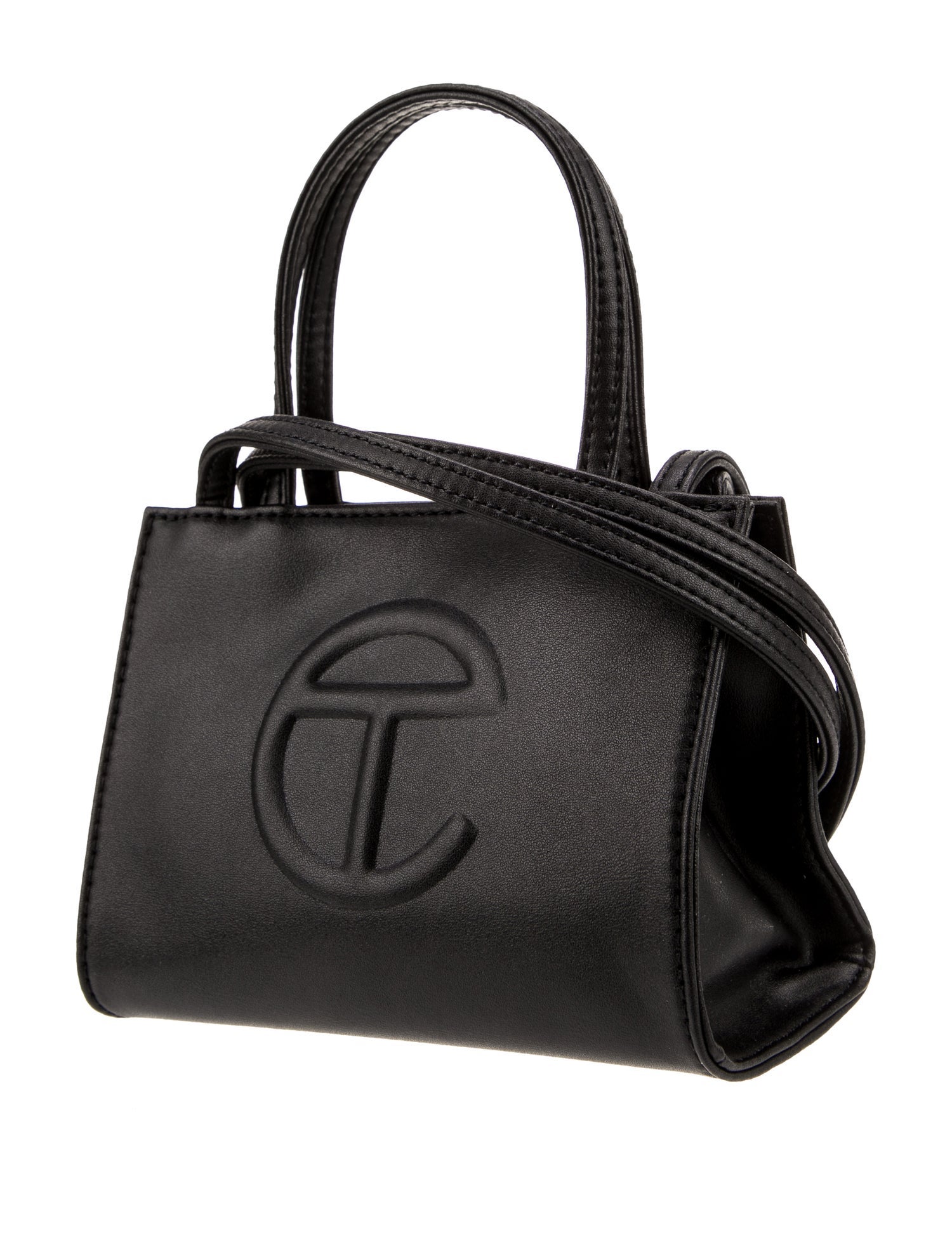 Telfar Vegan Leather Shoulder Bag w/ Tags - Black Crossbody Bags ...