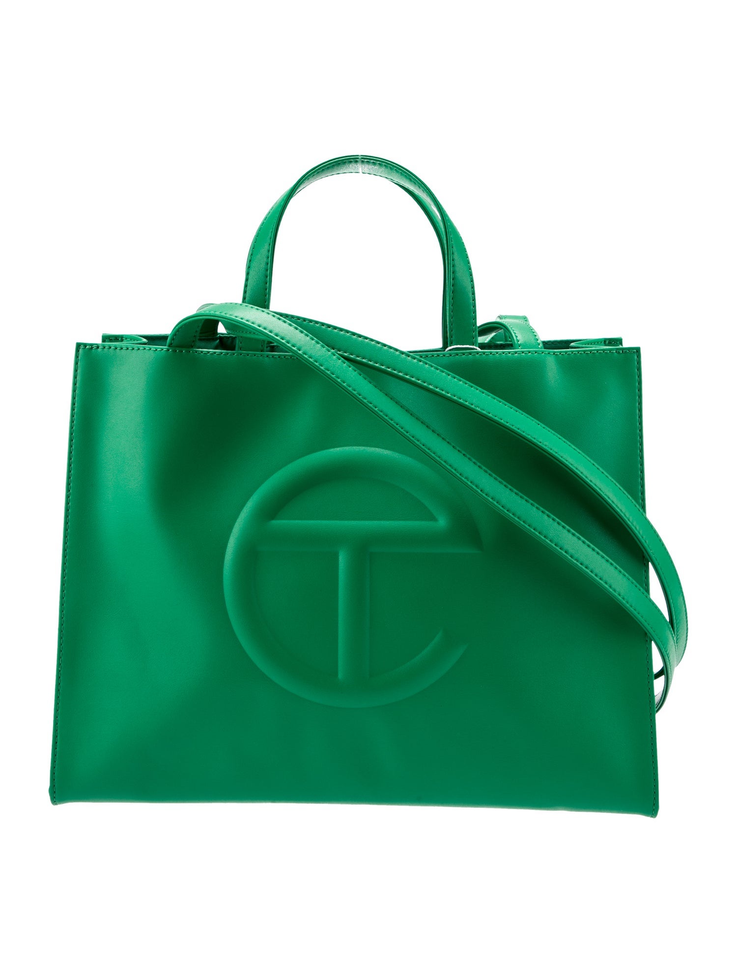 Telfar Vegan Leather Messenger Bag w/ Tags - Green Totes, Handbags ...