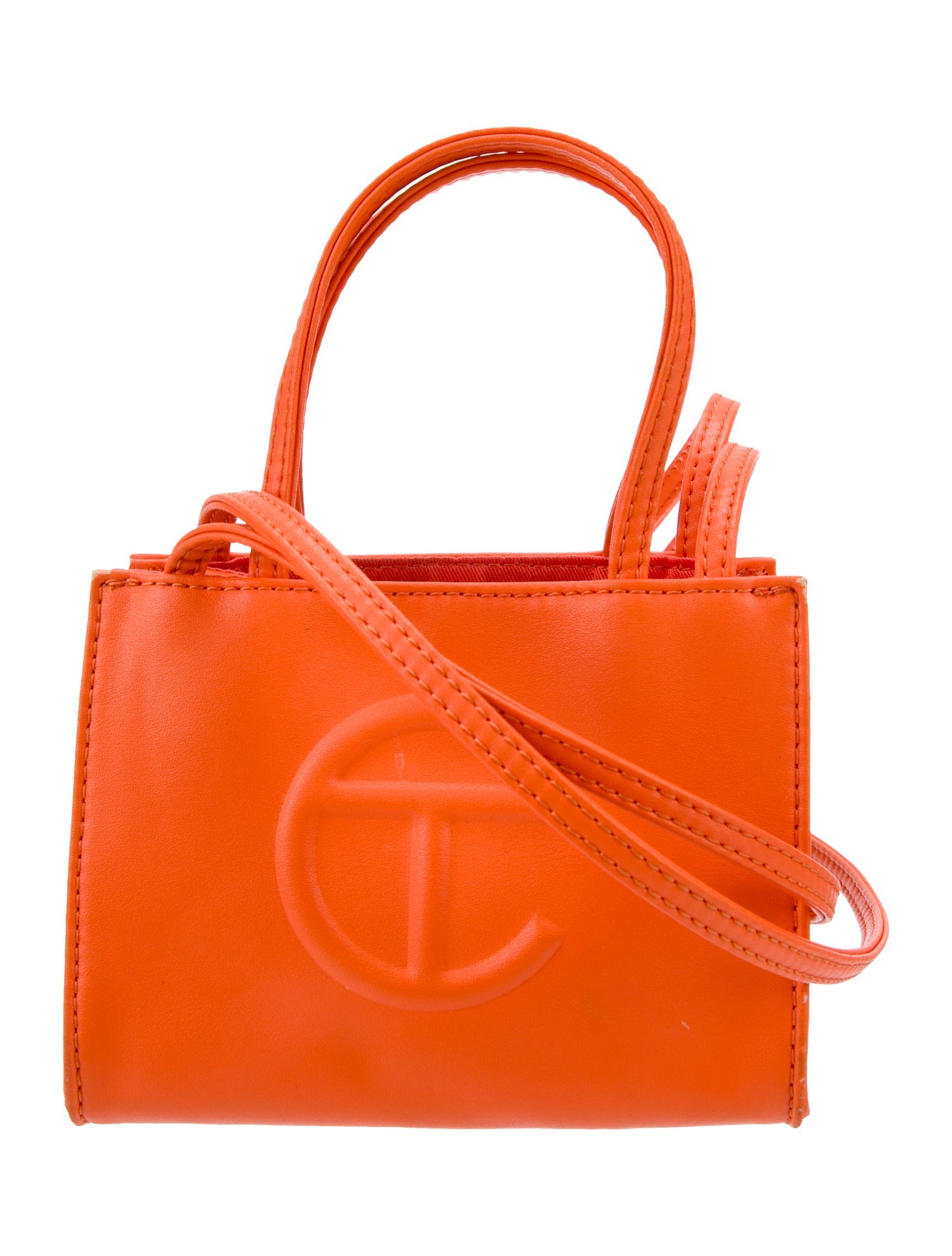 Telfar Vegan Leather Shoulder Bag - Orange Crossbody Bags, Handbags ...