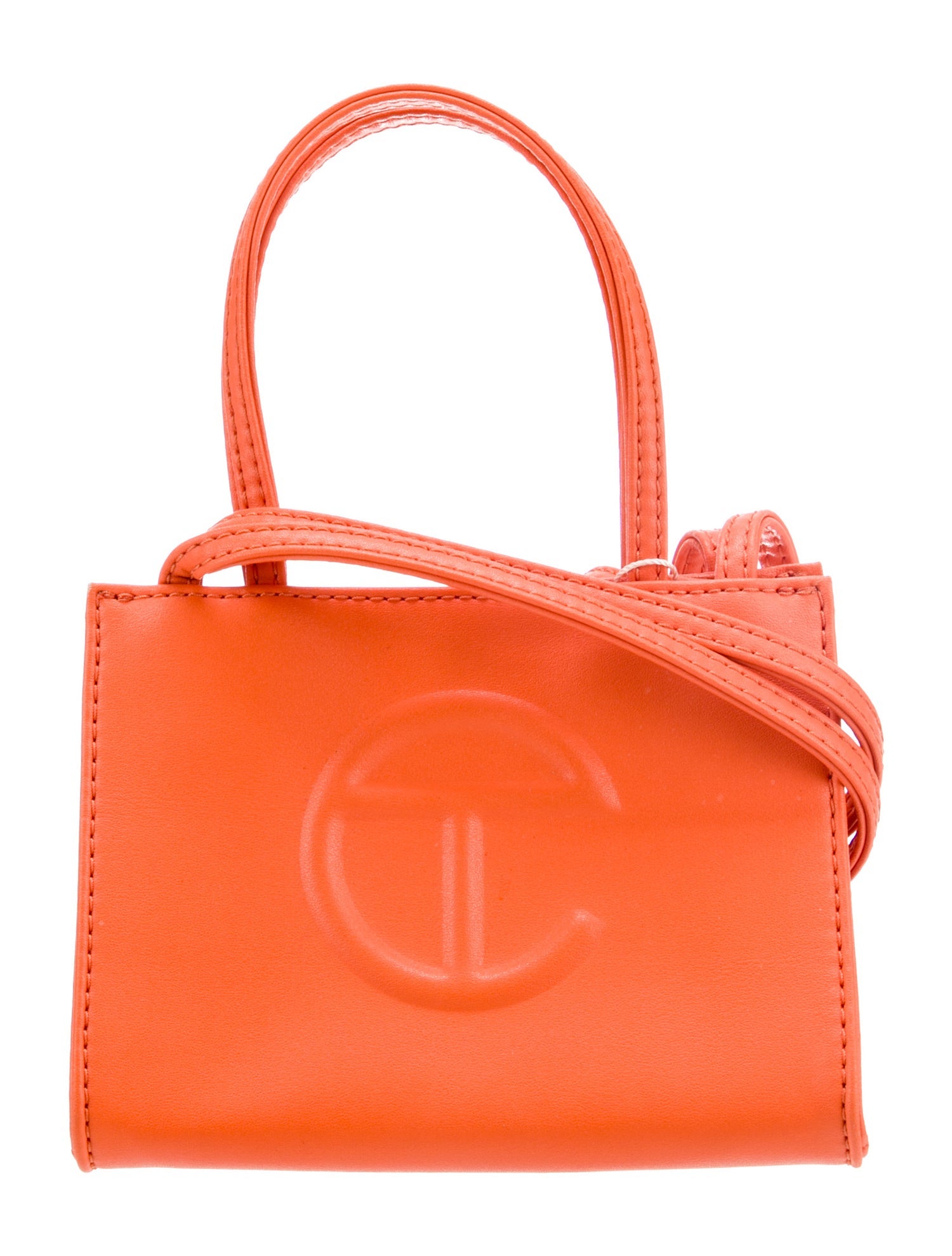 Telfar Vegan Leather Shoulder Bag w/ Tags - Orange Crossbody Bags ...