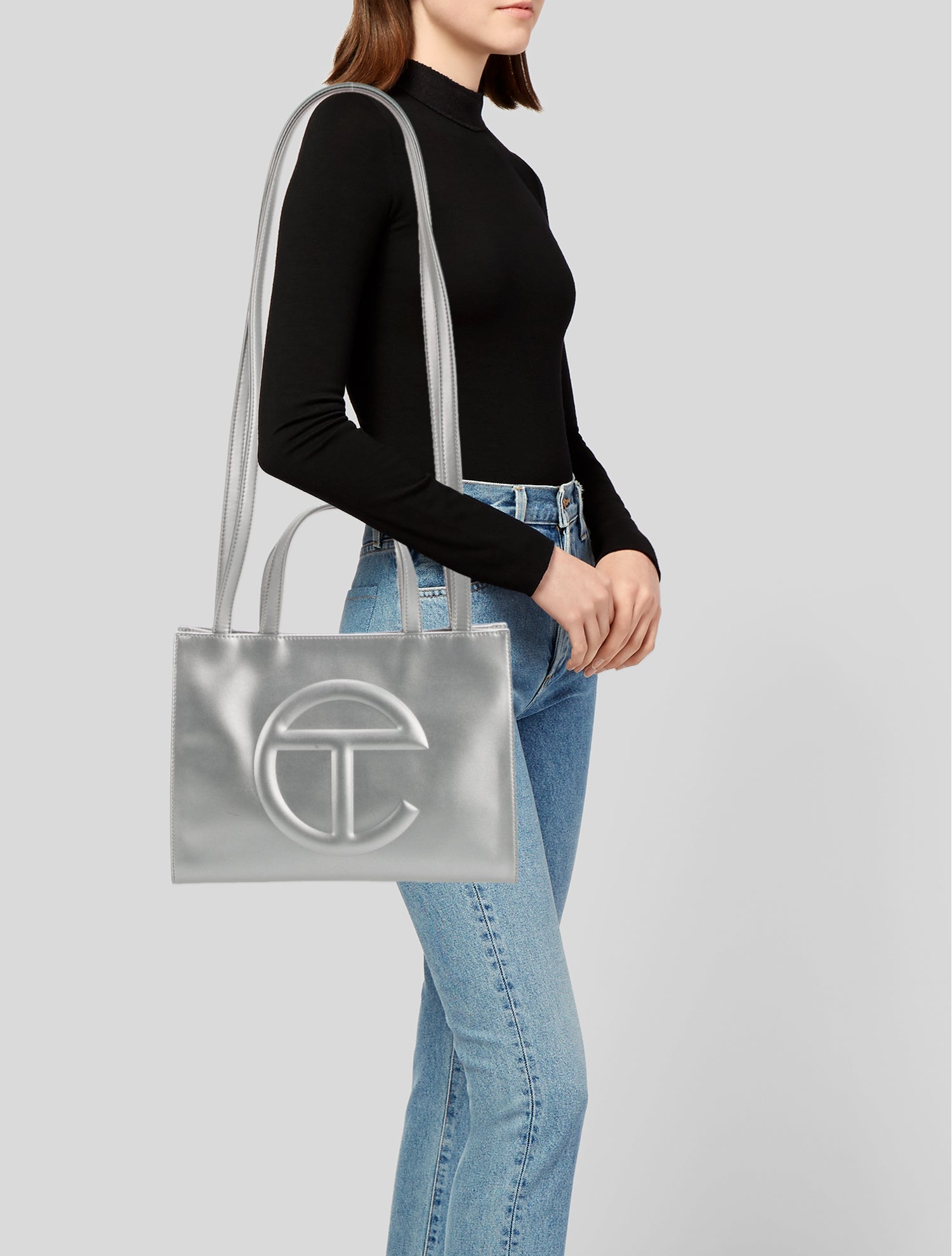Telfar Vegan Leather Crossbody Bag - Metallic Crossbody Bags, Handbags ...