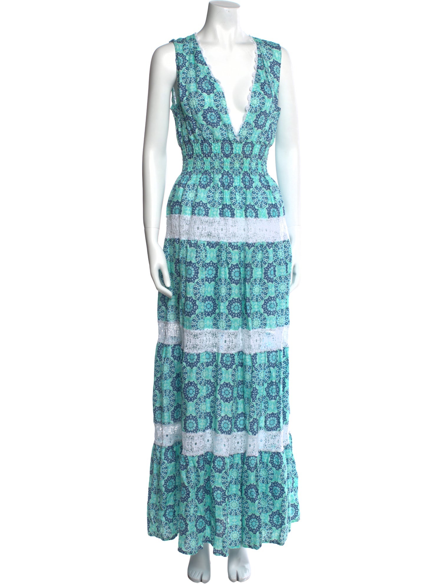 Temptation Positano Linen Long Dress - Blue Dresses, Clothing ...