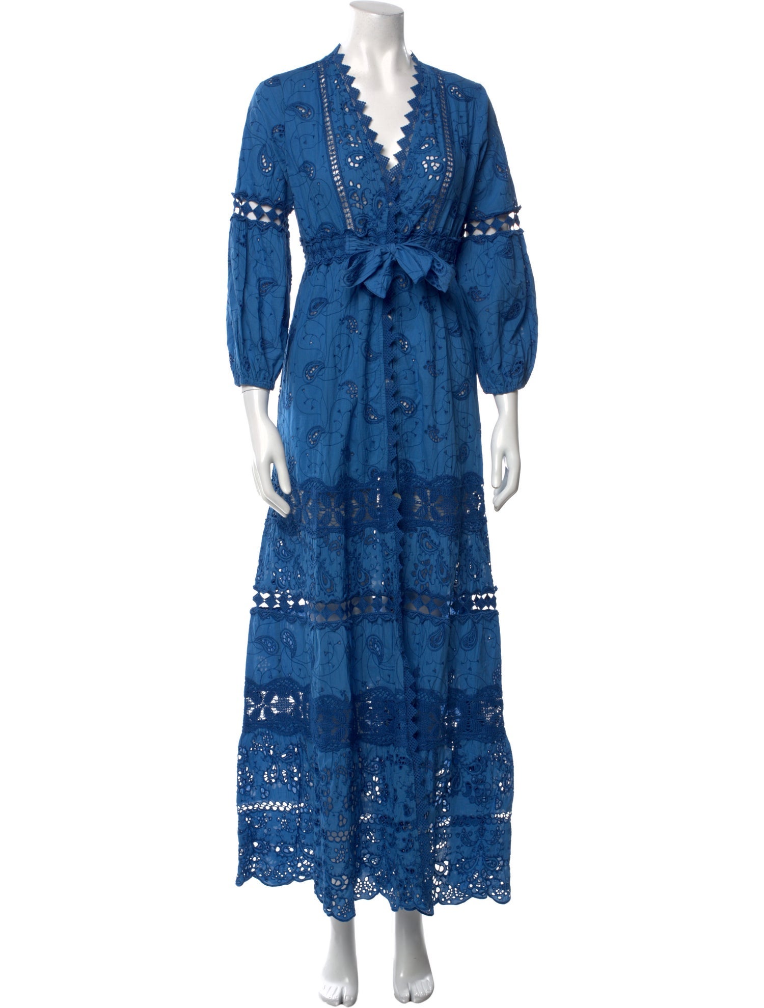 Temptation Positano V-Neck Long Dress - Blue Dresses, Clothing ...
