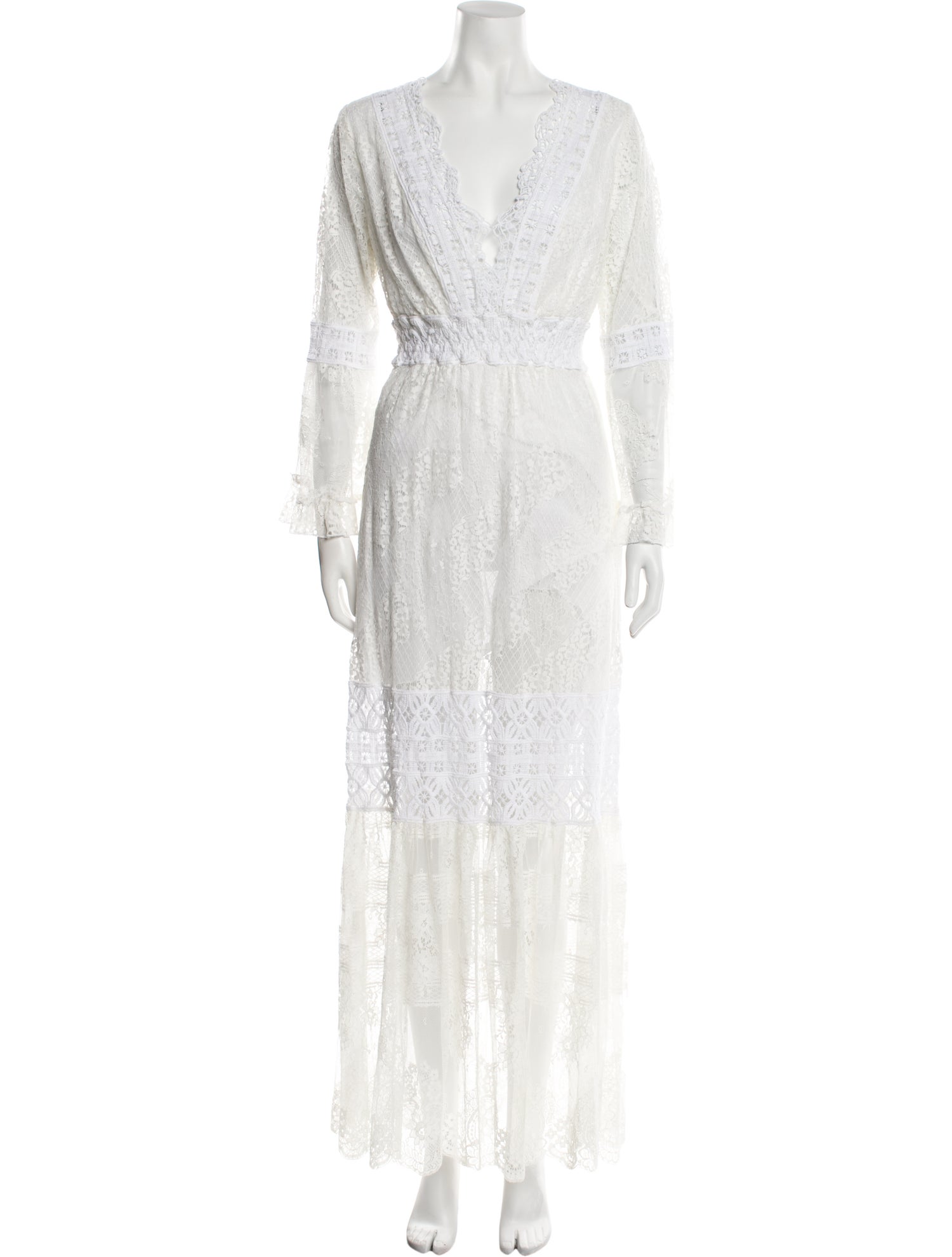 Temptation Positano V-Neck Long Dress - Neutrals Dresses, Clothing ...