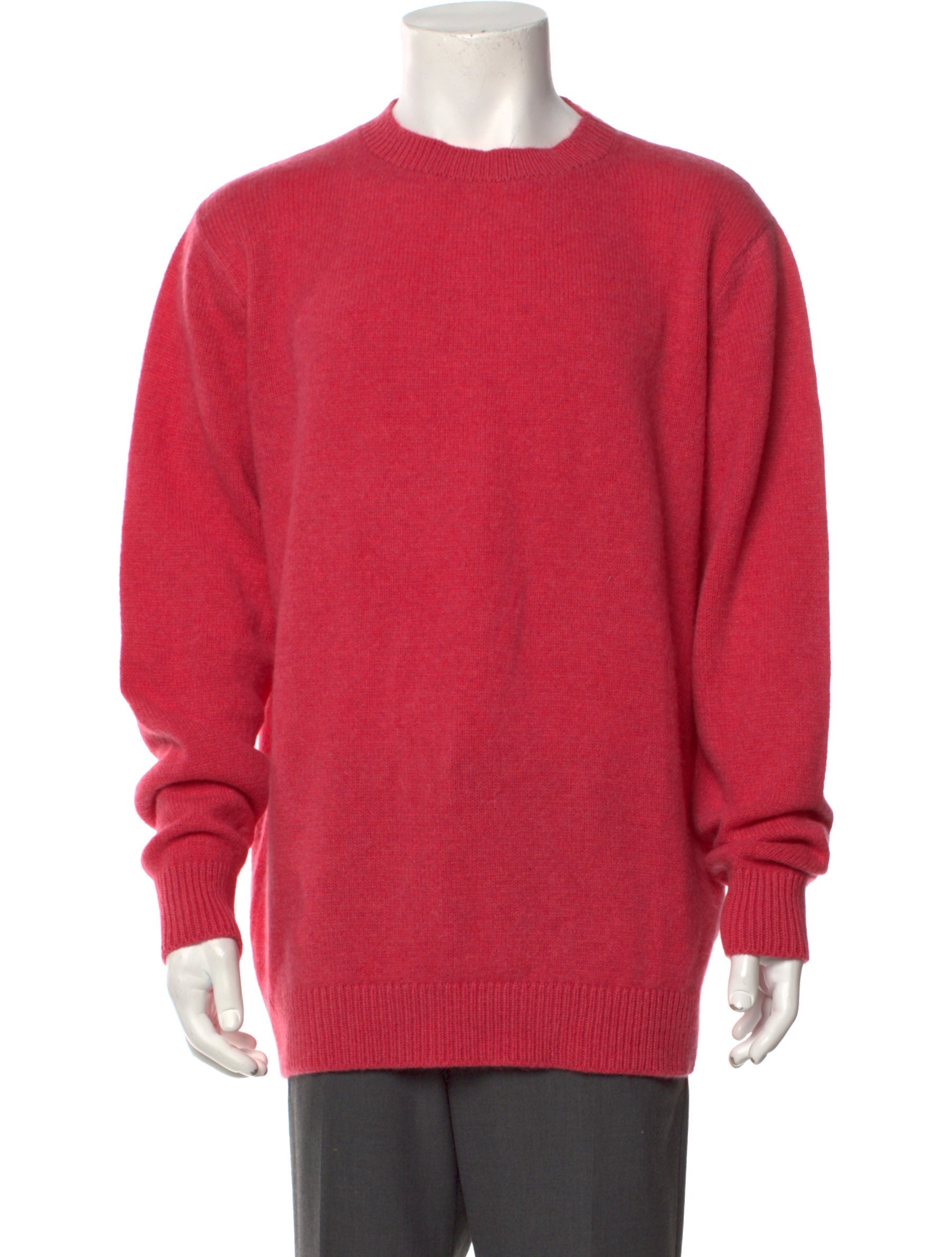 Drake's Crew Neck Long Sleeve Pullover - Orange Sweaters, Clothing ...