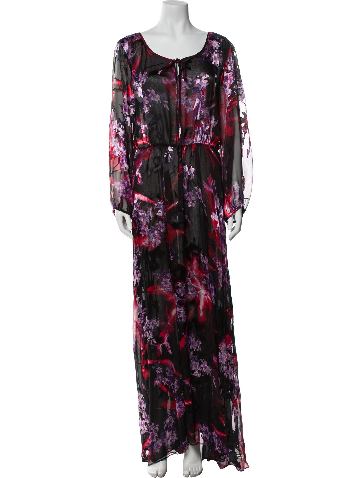 Tracy Feith Silk Long Dress - Red Dresses, Clothing - WTF20393 | The ...