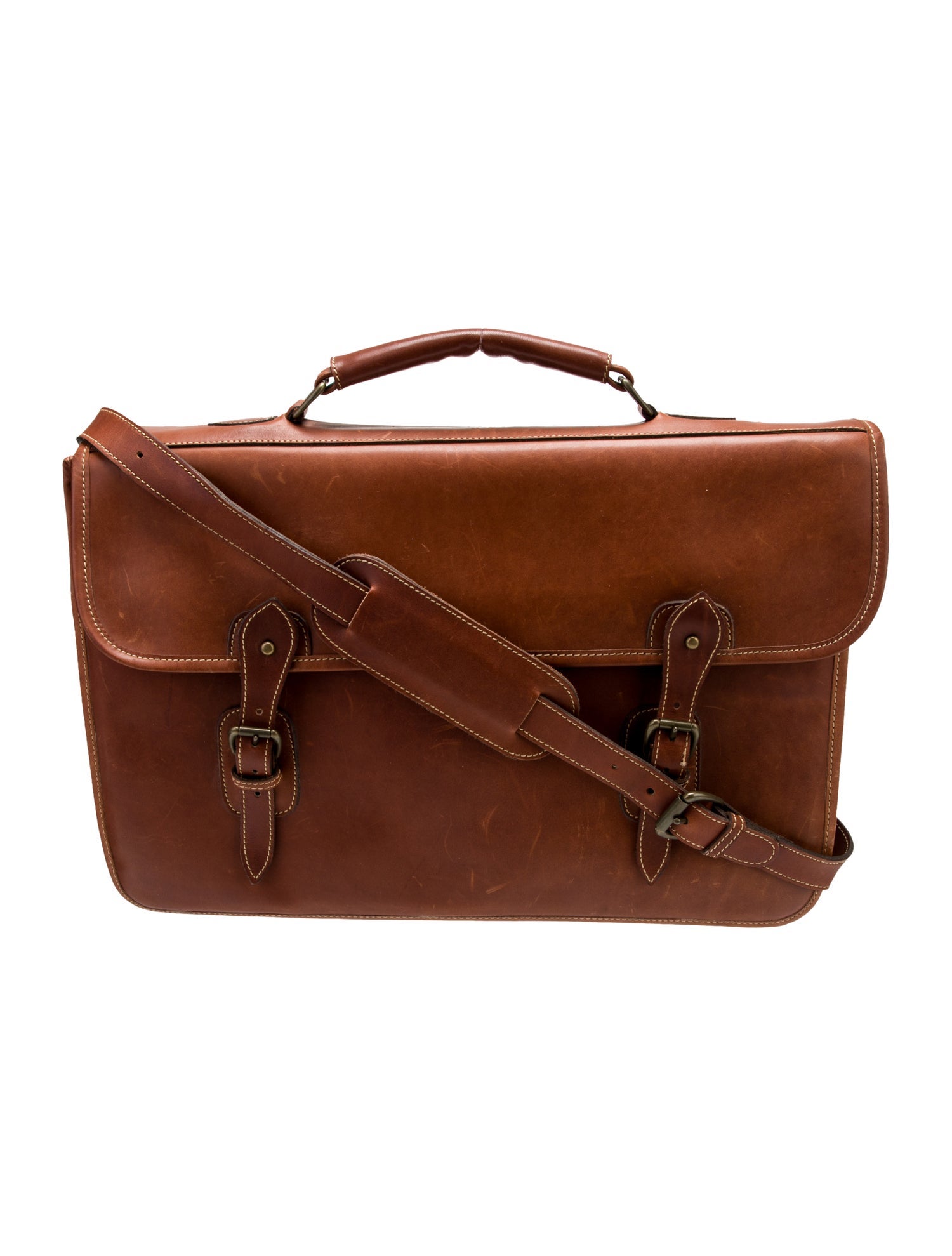 Tusting Leather Crossbody Bag - Orange Briefcases, Bags - WTGUN20024 ...