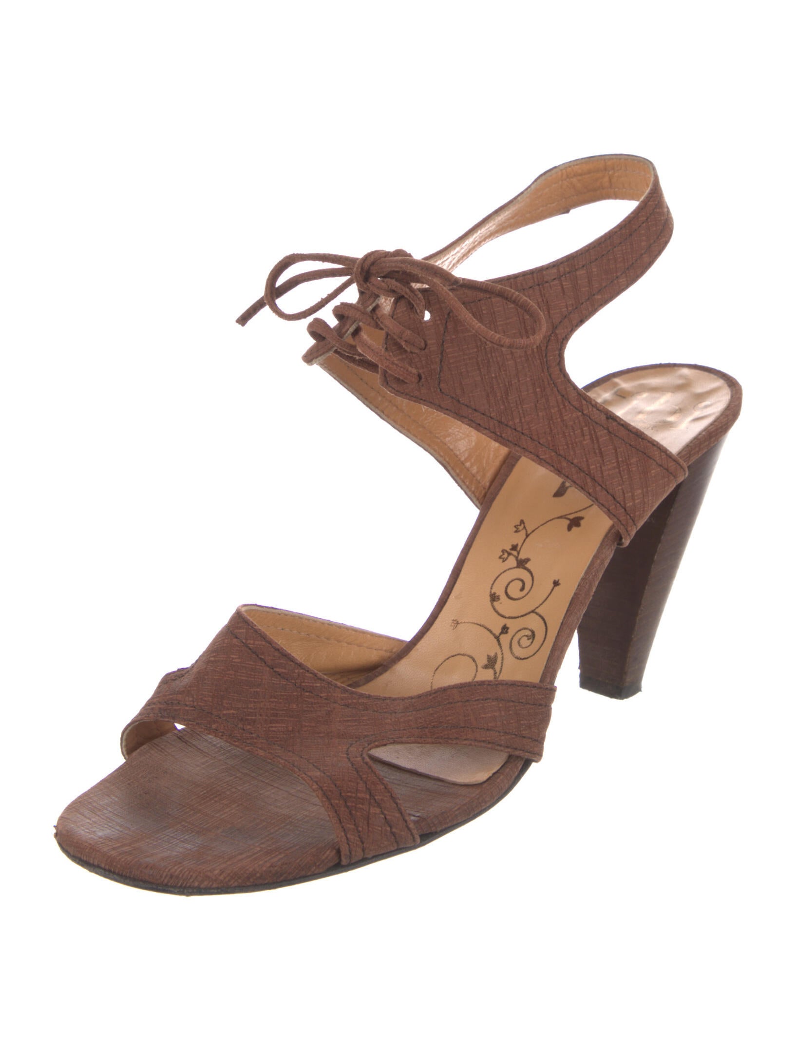 Tibi Boni Shearling Slide Sandals - Brown Sandals, Shoes - WTI35411 ...