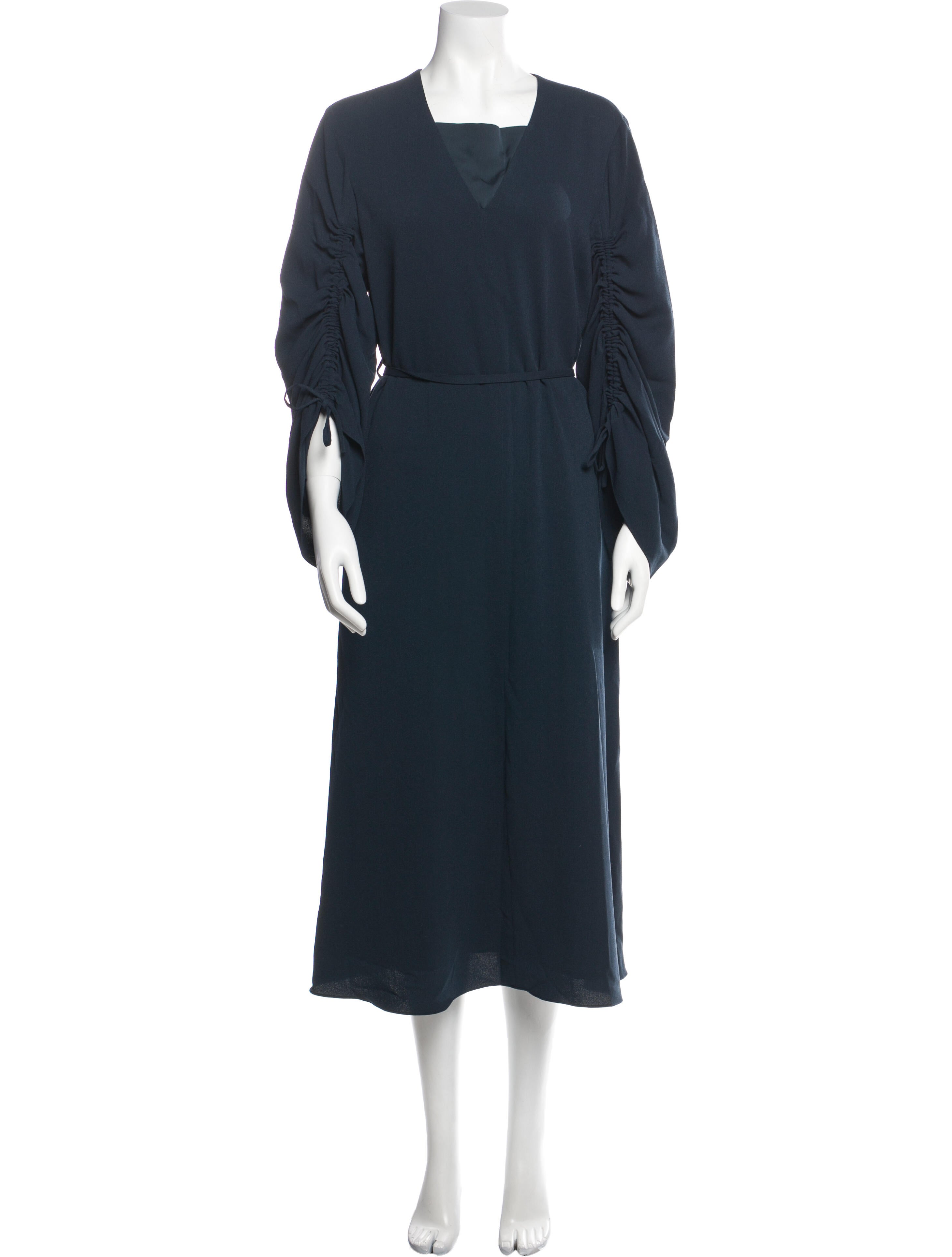 Tibi Square Neckline Long Dress - Blue Dresses, Clothing - WTI121452 ...