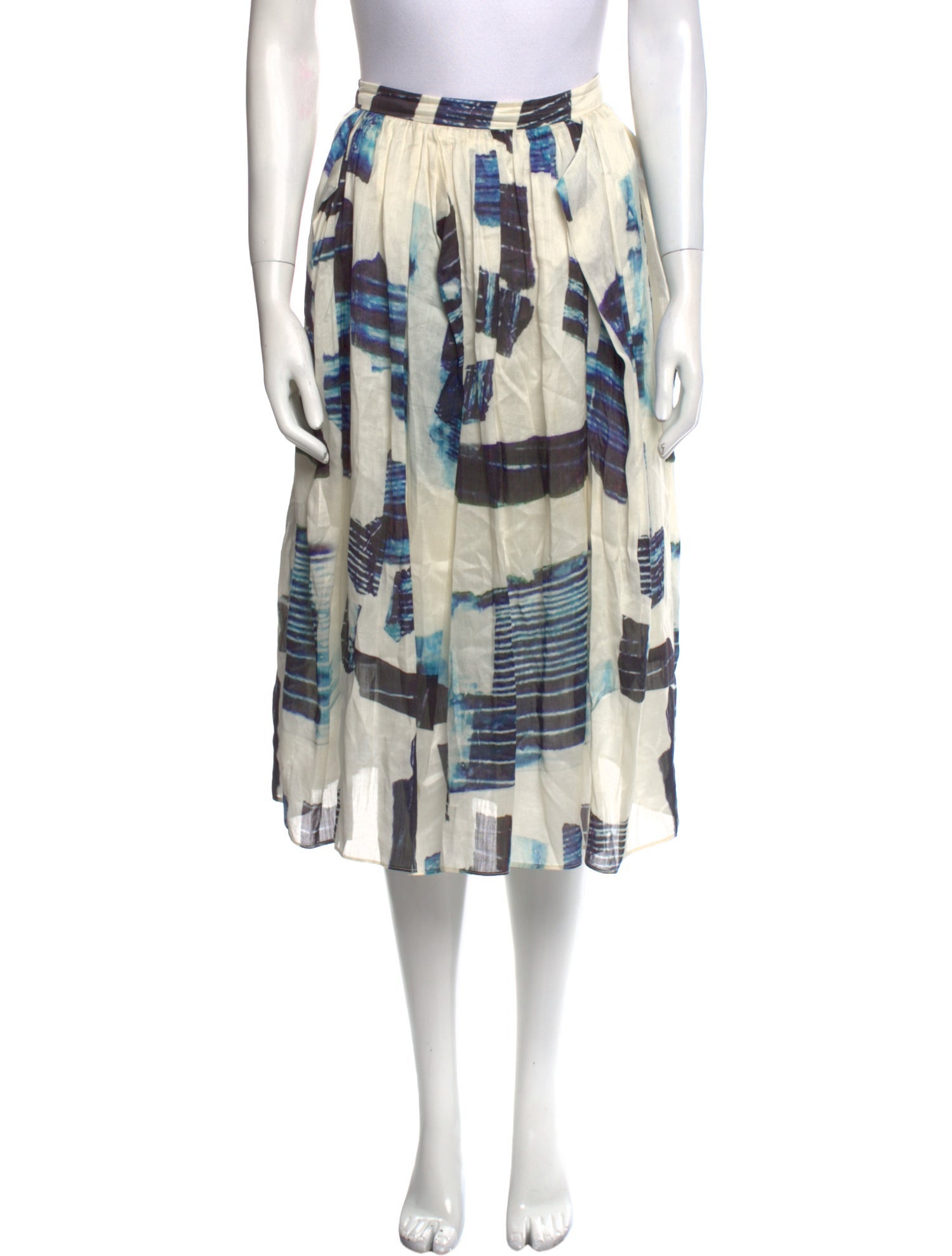 Tibi Silk Midi Length Skirt - Neutrals Skirts, Clothing - WTI159310 ...