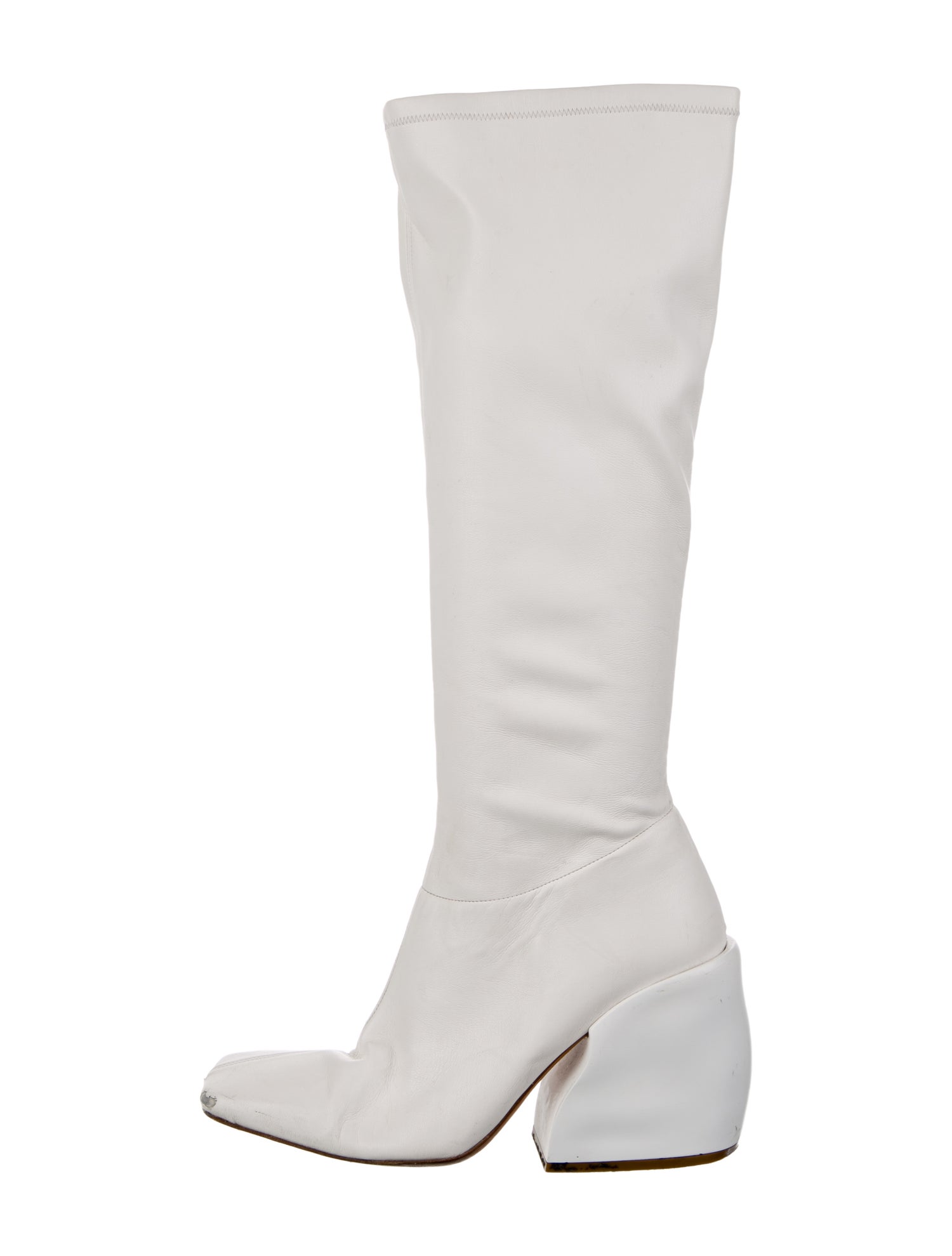 Tibi Leather Boots - White Boots, Shoes - WTI164942 | The RealReal