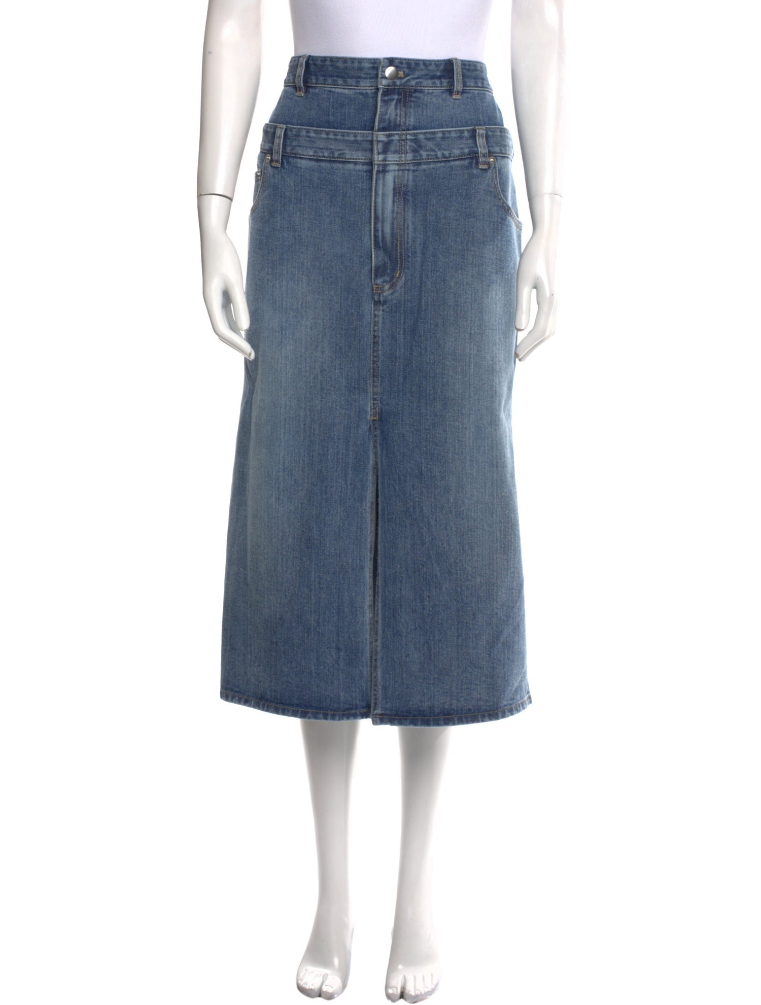 Tibi Midi Length Skirt - Blue Skirts, Clothing - WTI167840 | The RealReal