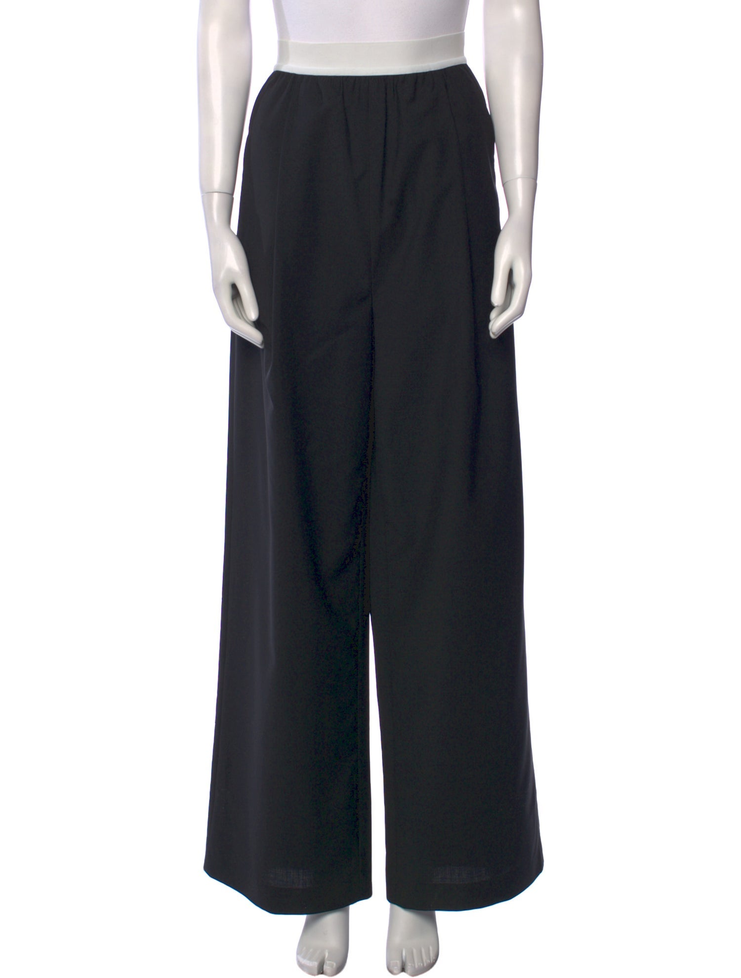 Tibi Wide Leg Pants - Black, 14.75" Rise Pants, Clothing - WTI171483 ...