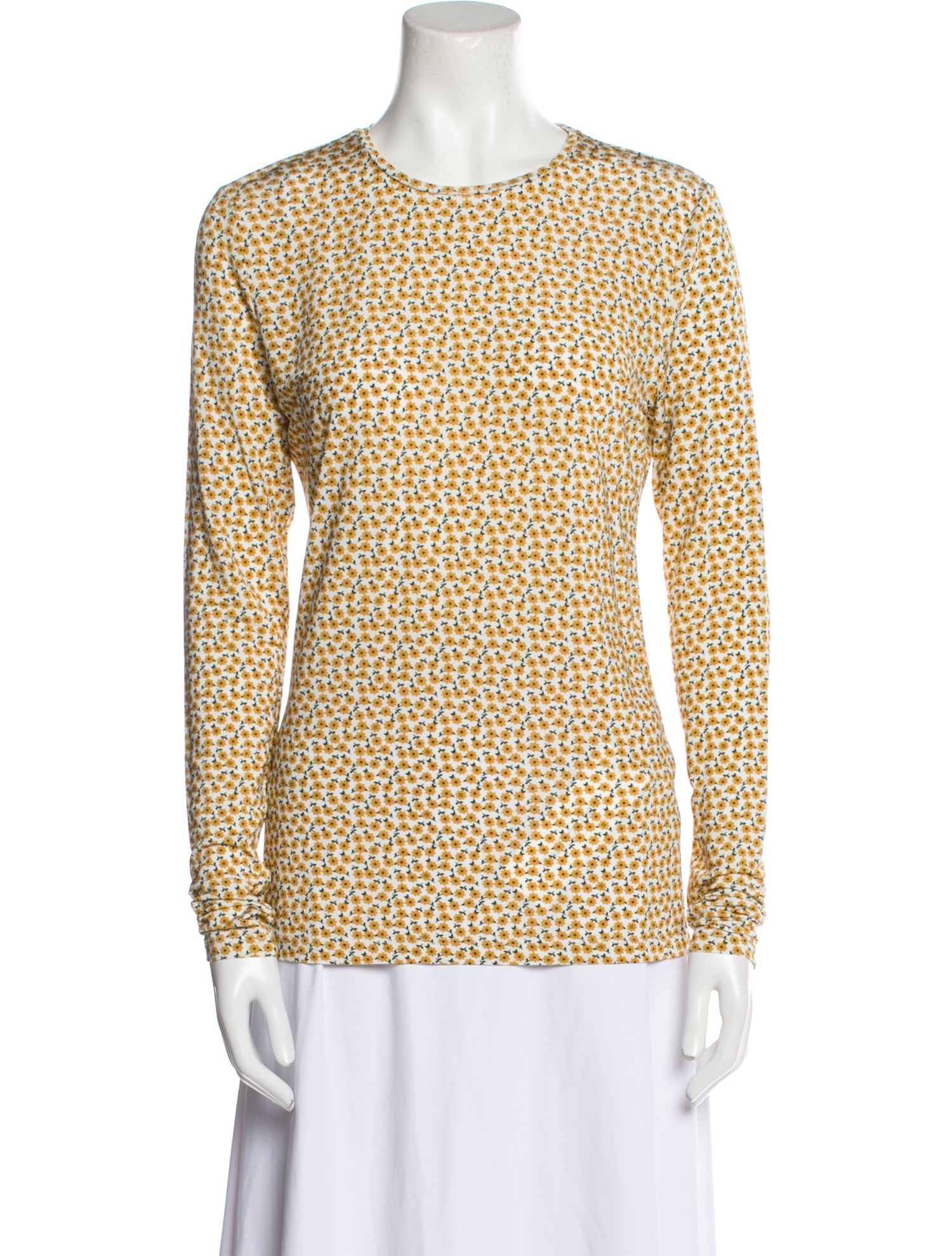 Tibi Animal Print Crew Neck Top - White Tops, Clothing - WTI174953 ...