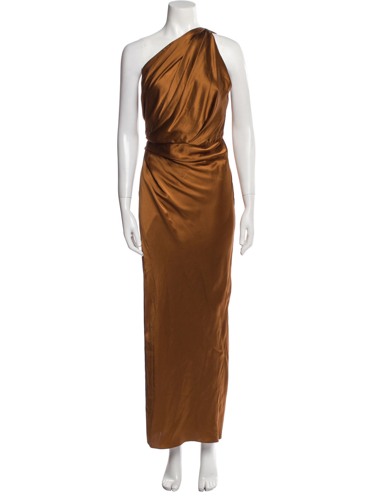 The Sei Silk Long Dress - Brown Dresses, Clothing - WTIHE23595 | The ...