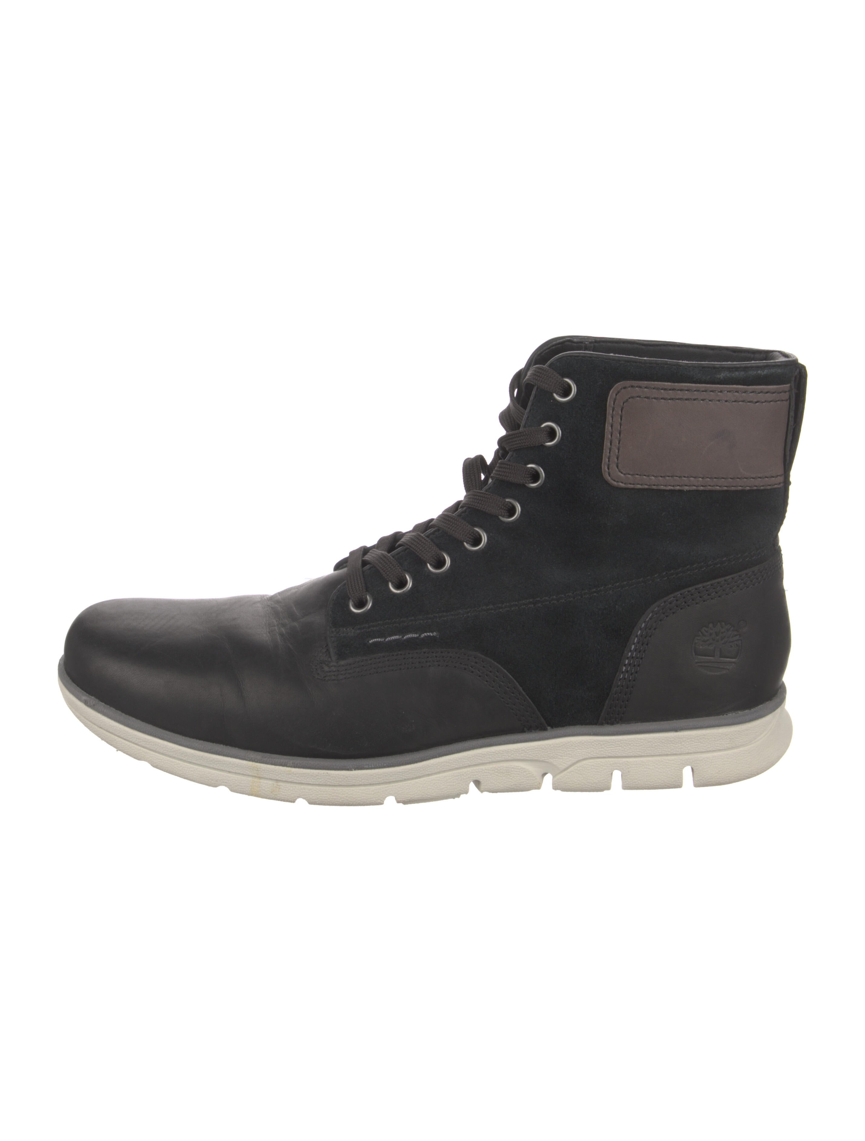 Timberland Leather Lace-Up Boots - Black Boots, Shoes - WTIMB22057 ...