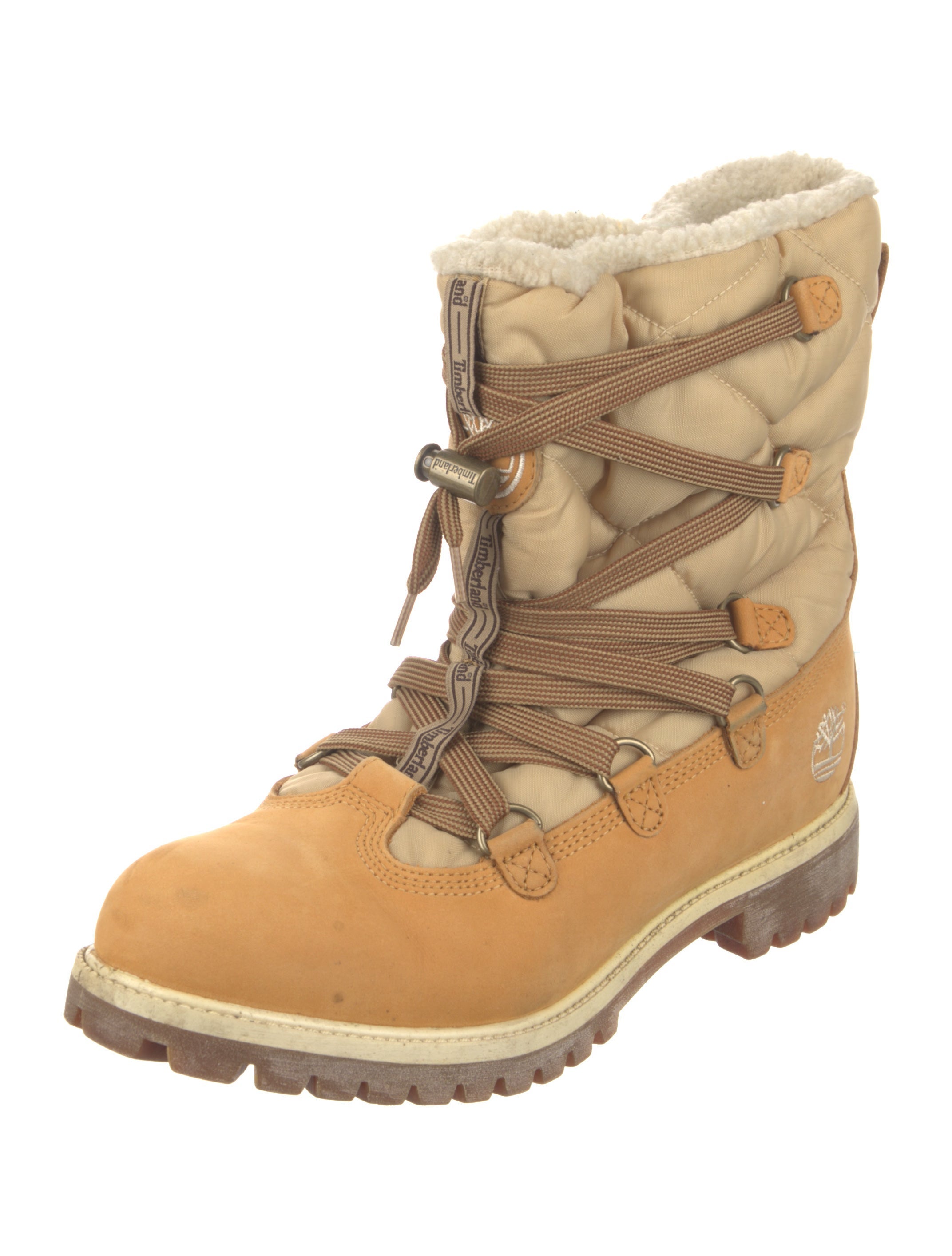 Timberland Nubuck Colorblock Pattern Lace-Up Boots - Yellow Boots ...