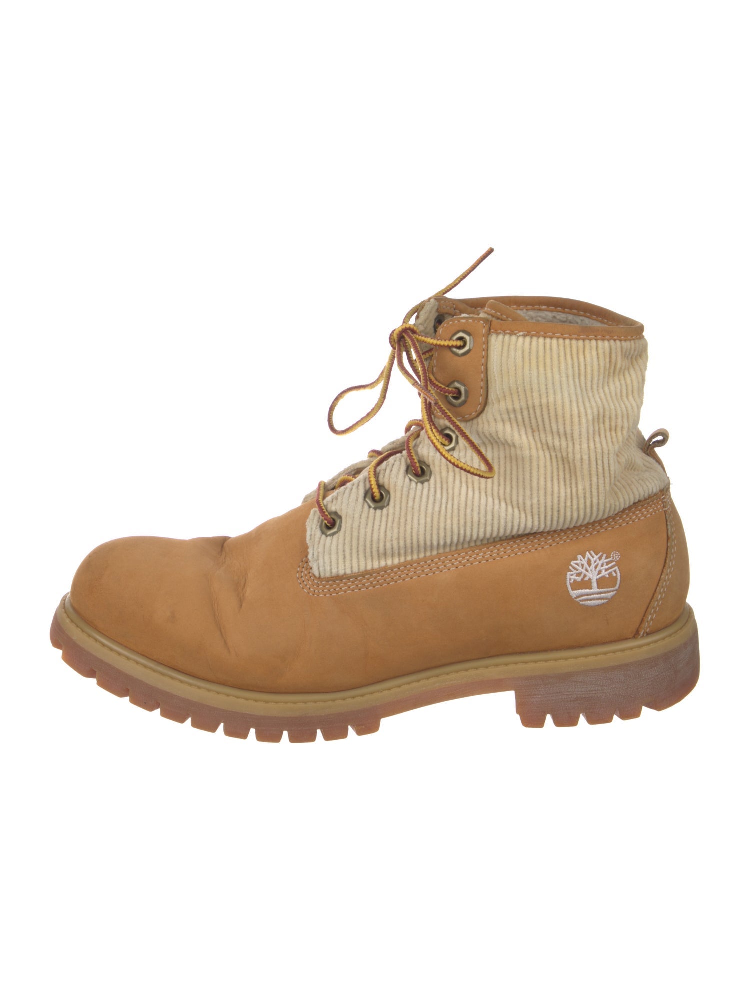 Timberland Suede Colorblock Pattern Lace-Up Boots - Brown Boots, Shoes ...
