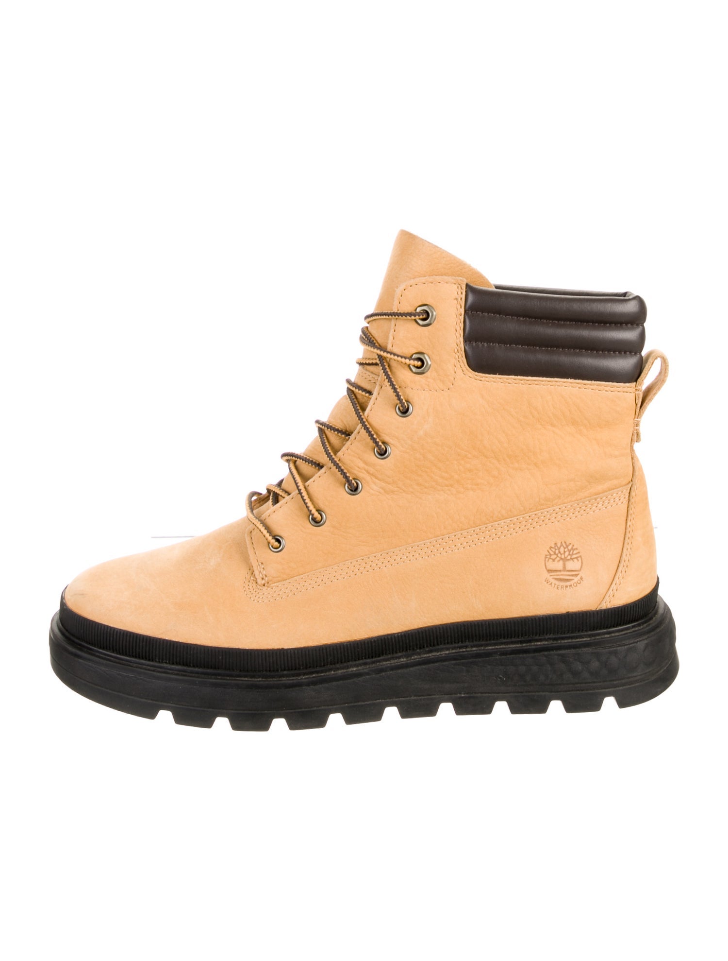Timberland Leather Colorblock Pattern Combat Boots - Neutrals Boots ...