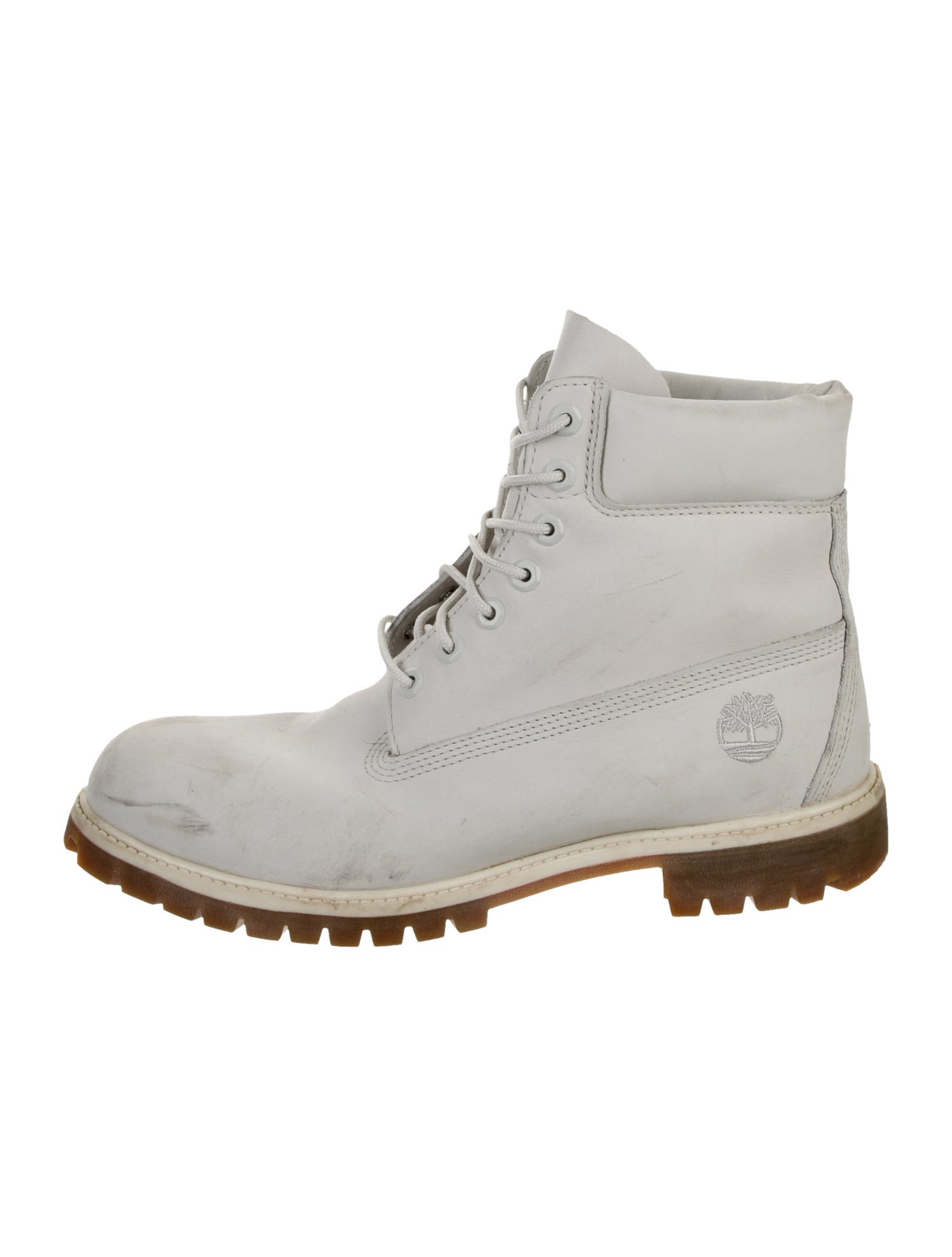 Timberland Leather Colorblock Pattern Combat Boots - Neutrals Boots ...