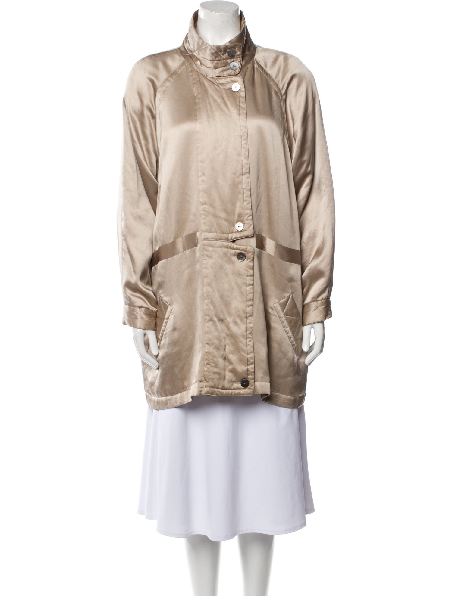 The J. Peterman Co. Silk Coat - Neutrals Coats, Clothing - WTJPC20191 ...