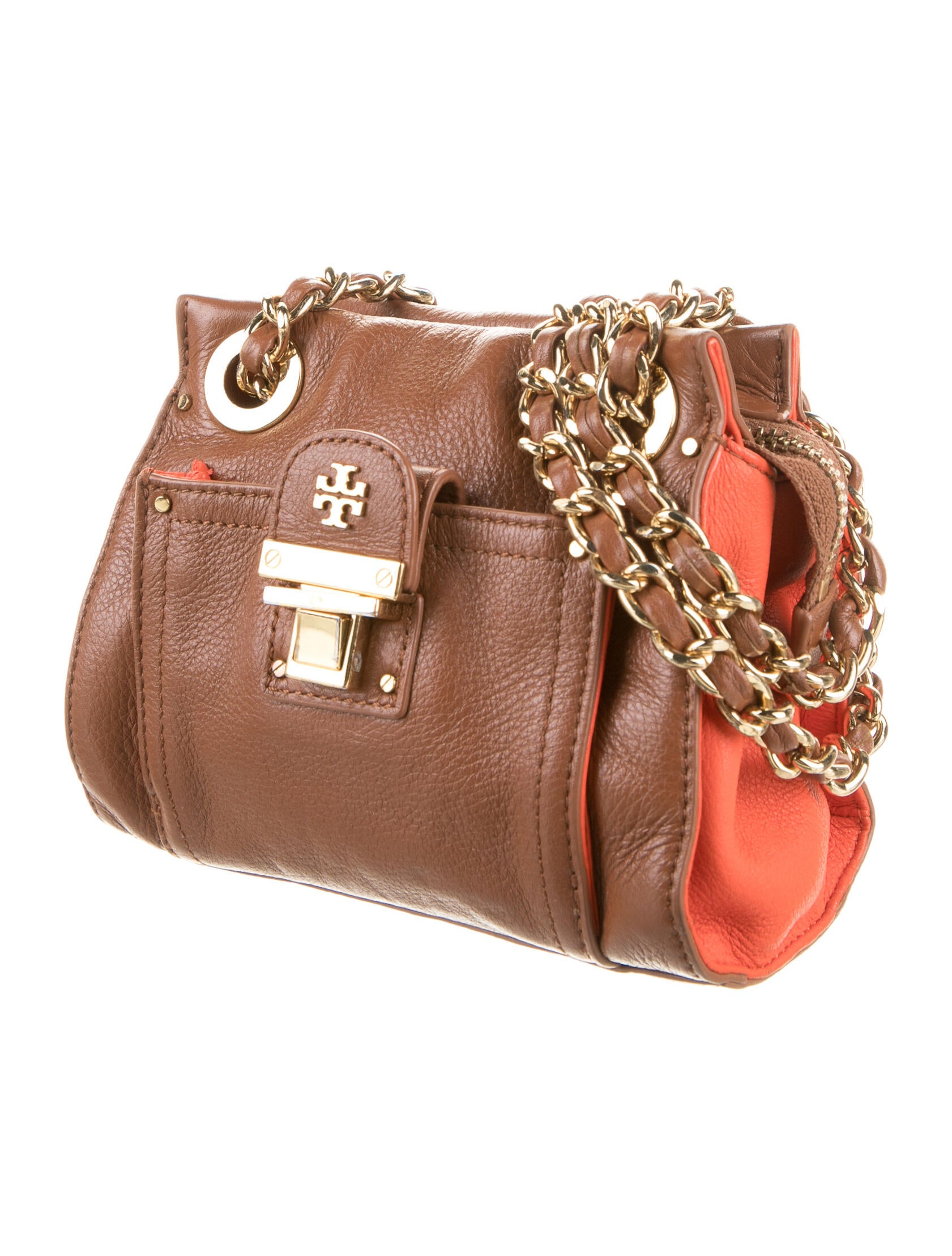 Tory Burch Leather Shoulder Bag - Brown Shoulder Bags, Handbags ...