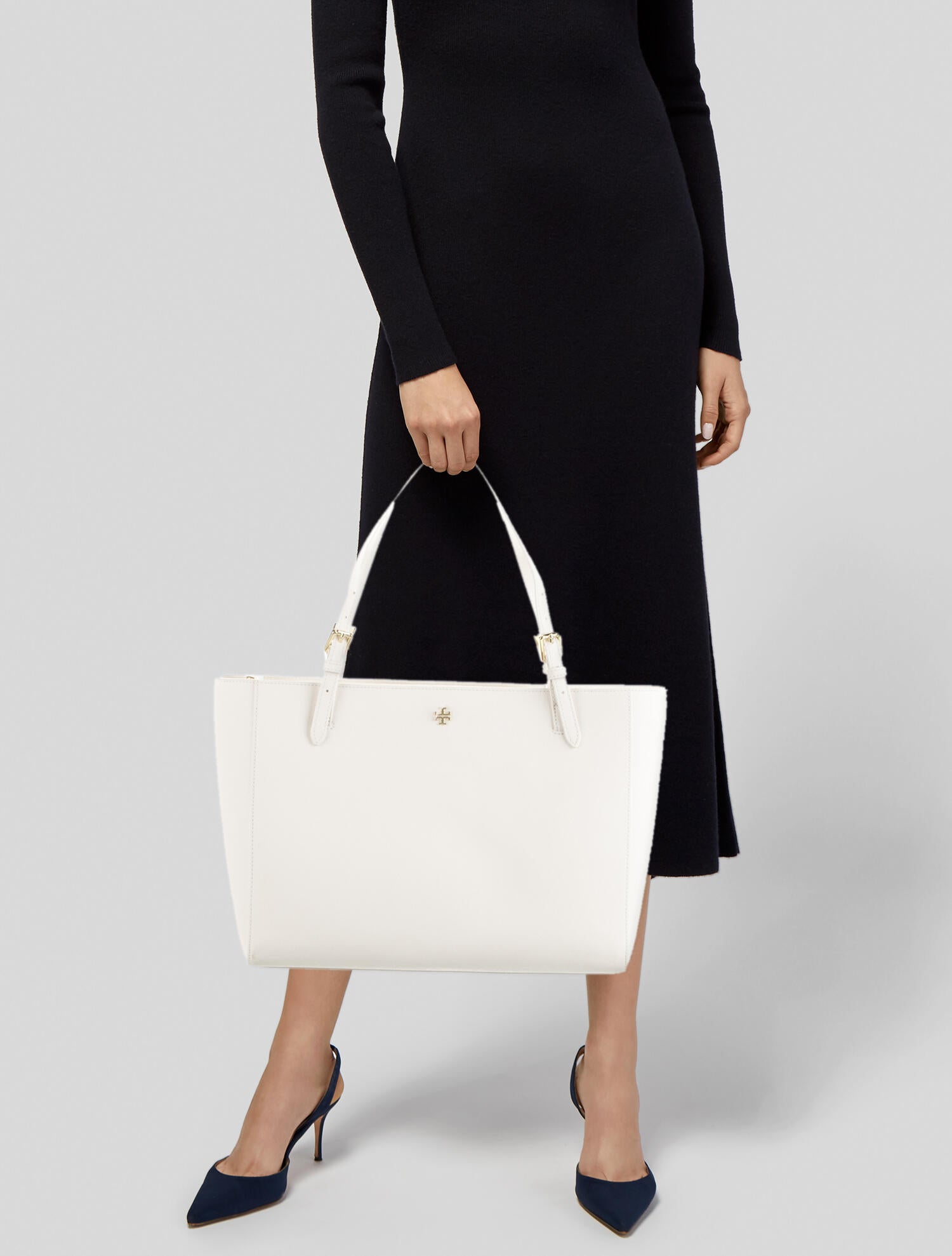 Tory Burch Saffiano Leather Tote - White Totes, Handbags - WTO474183 ...