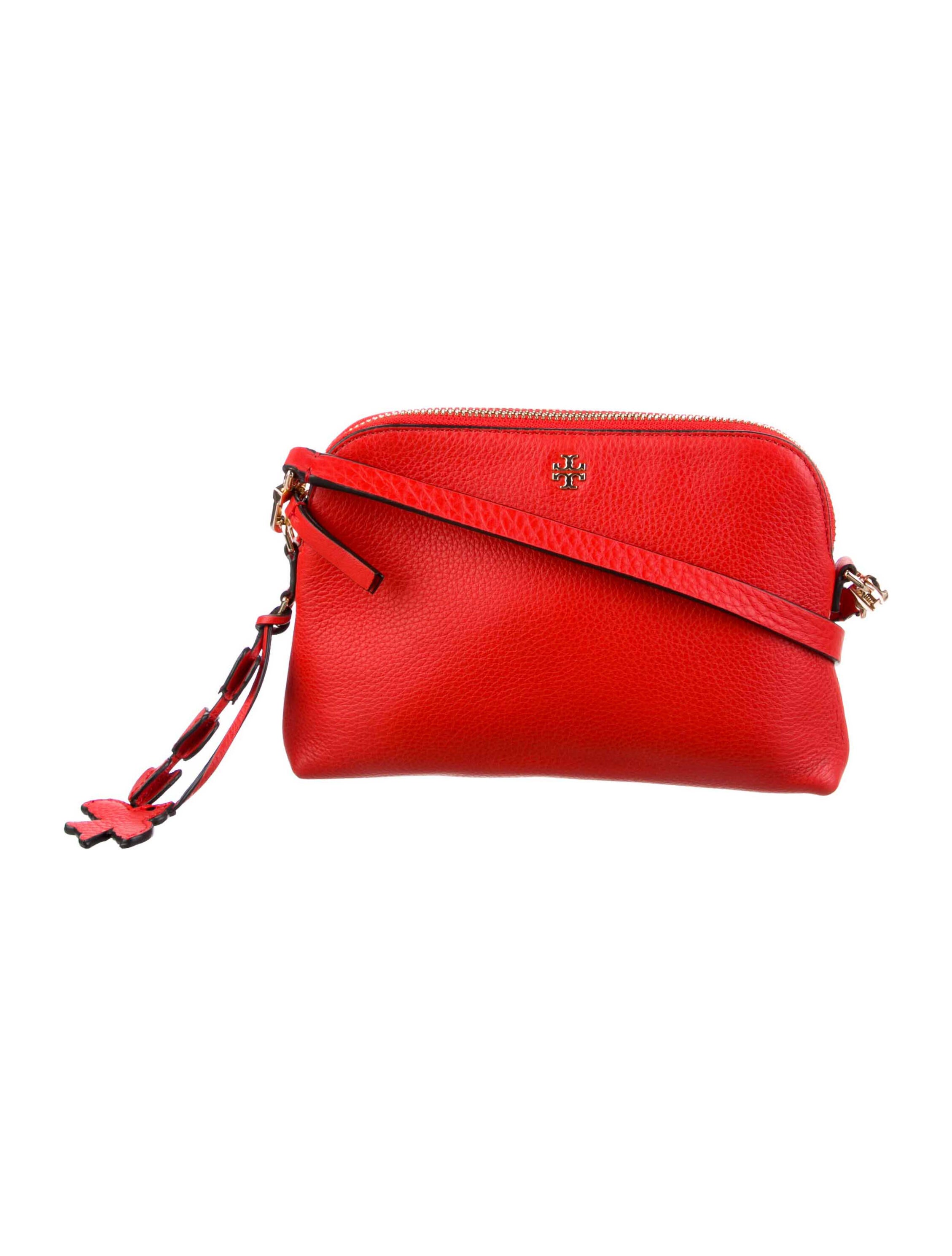 Tory Burch Leather Crossbody Bag Orange Crossbody Bags Handbags