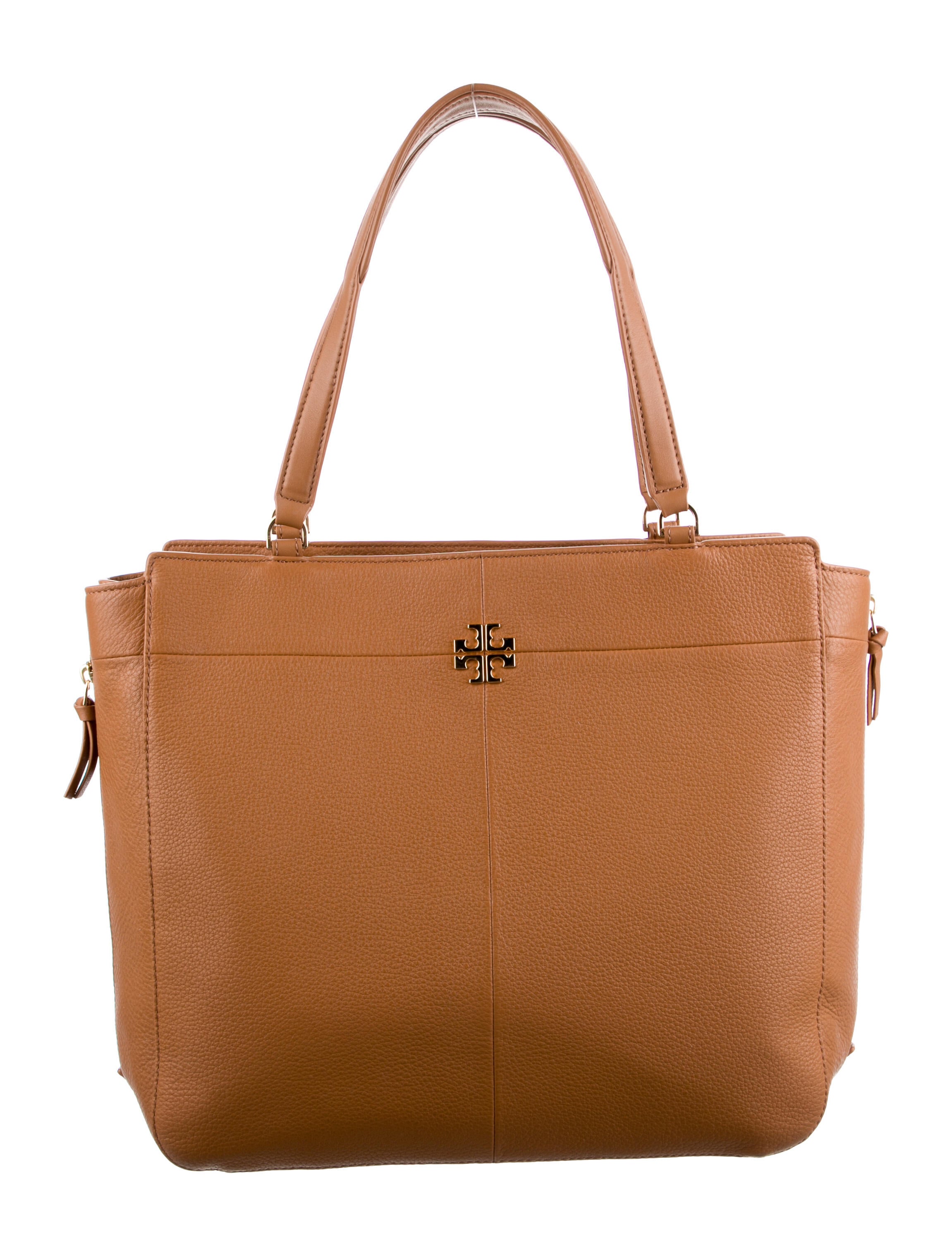 Tory Burch Textured Leather Tote - Brown Totes, Handbags - WTO103556 ...